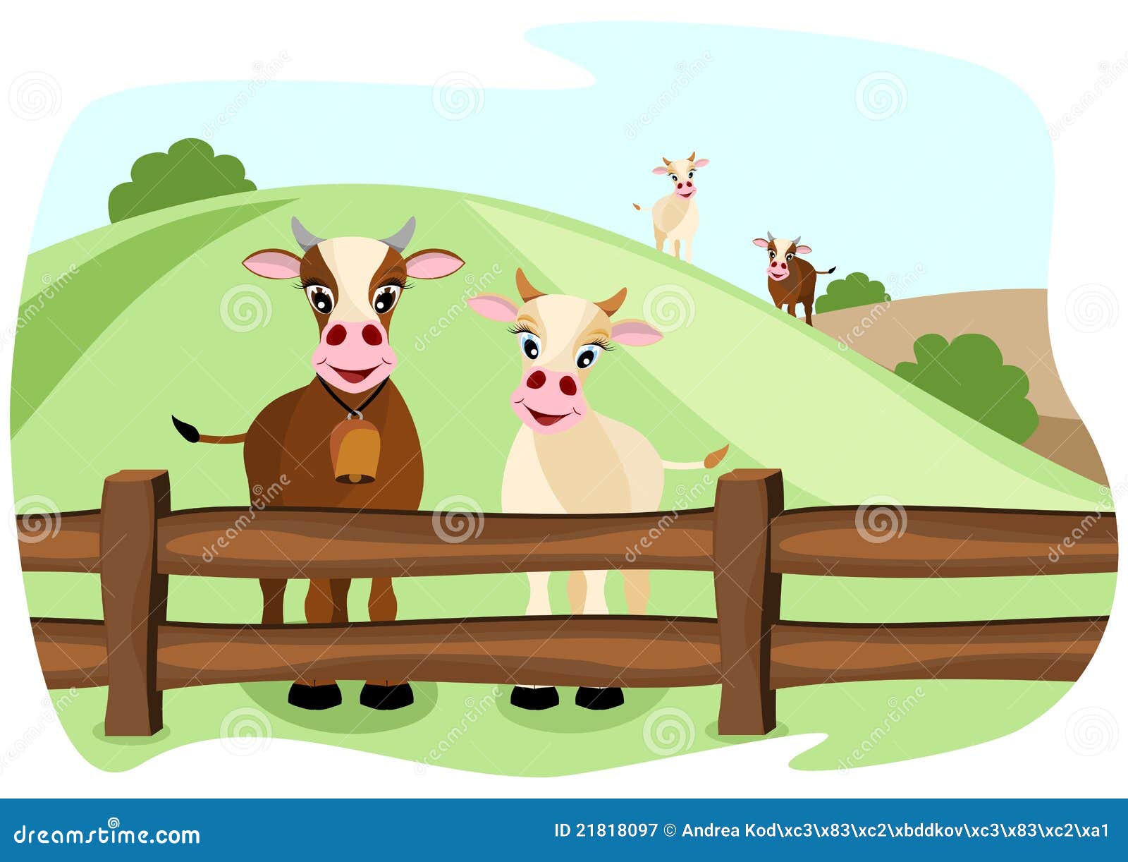 Pasture Fence Wooden Texture Vector Illustration | CartoonDealer.com ...