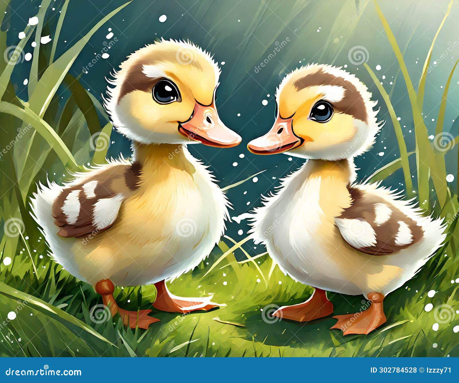 Two Cute Ducks Illustration Stock Illustration - Illustration of animal ...
