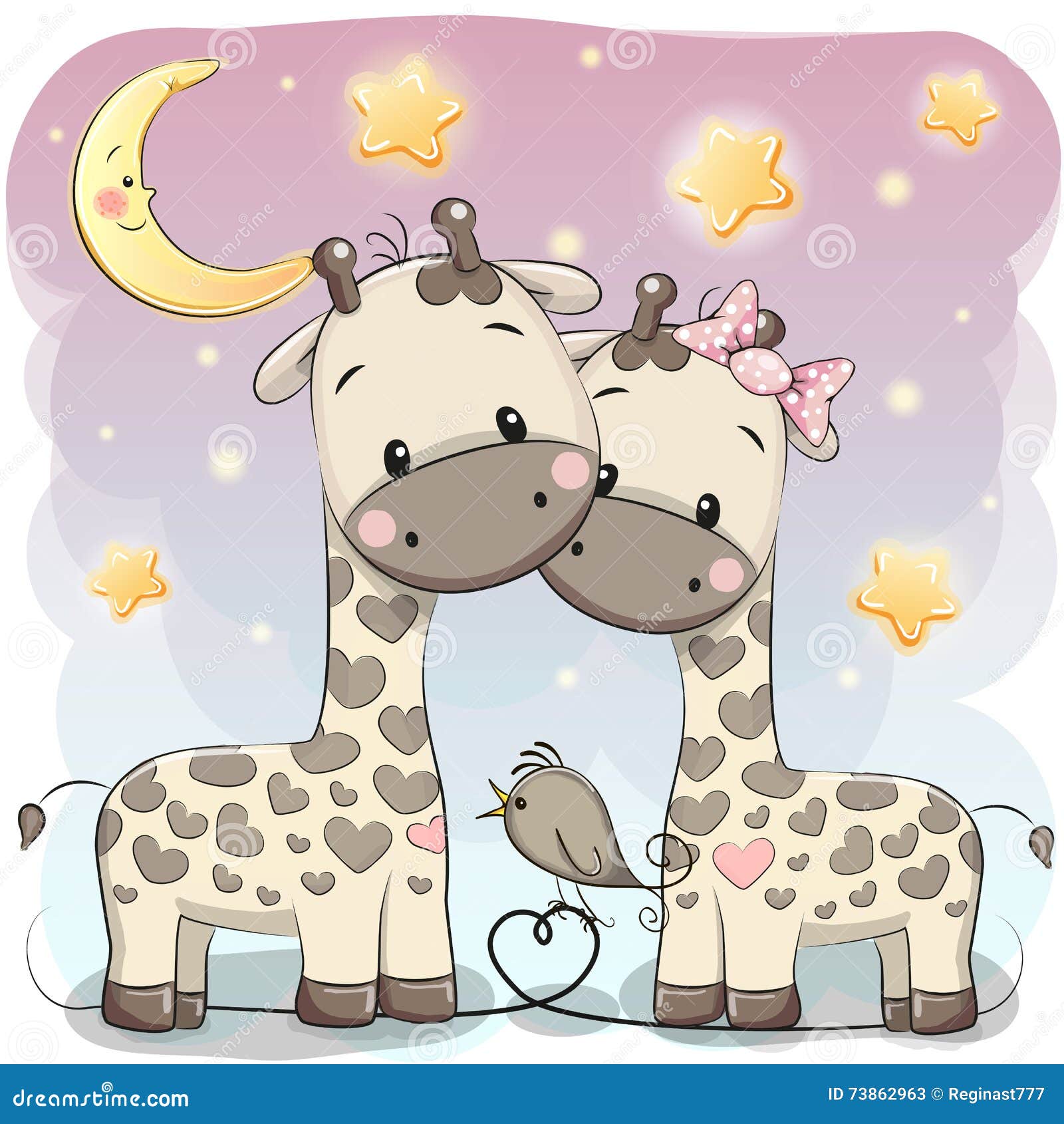 Two Giraffes Royalty-Free Cartoon | CartoonDealer.com #5730167