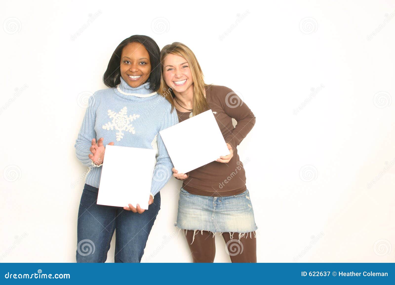 Girls With Signs Royalty-Free Stock Photo | CartoonDealer.com #827253