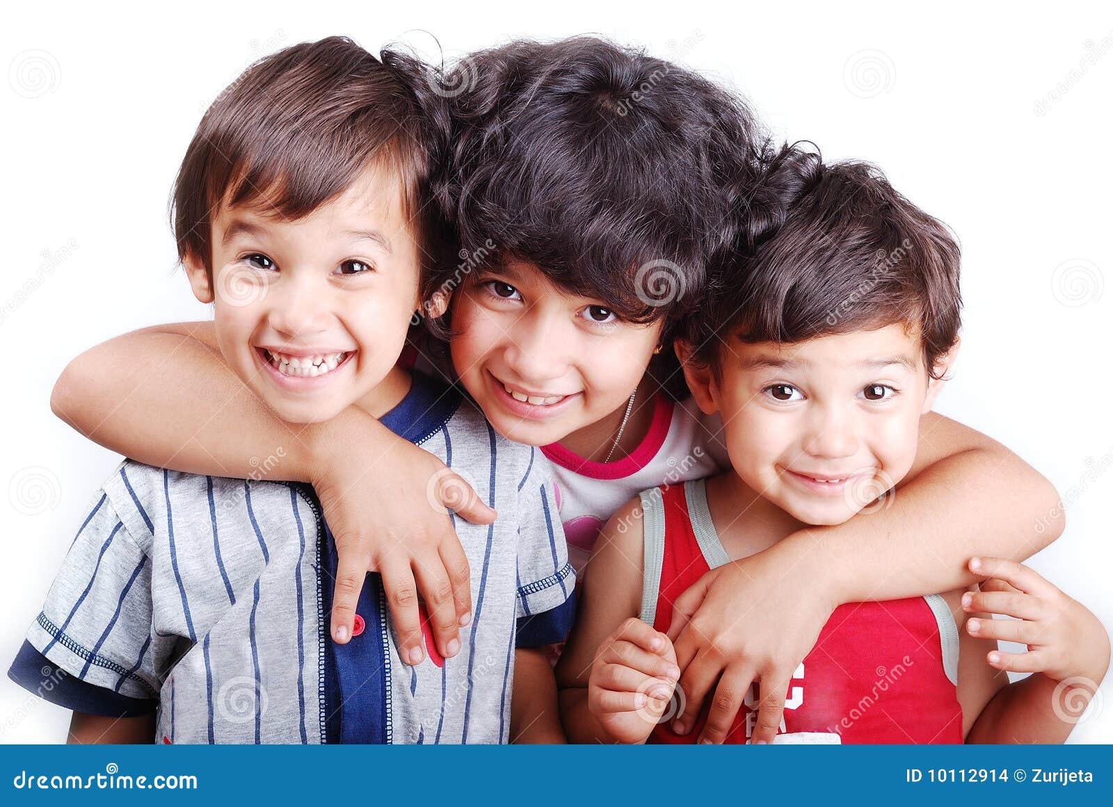 Two cute kids and girl stock photo. Image of cute, sharing - 10112914