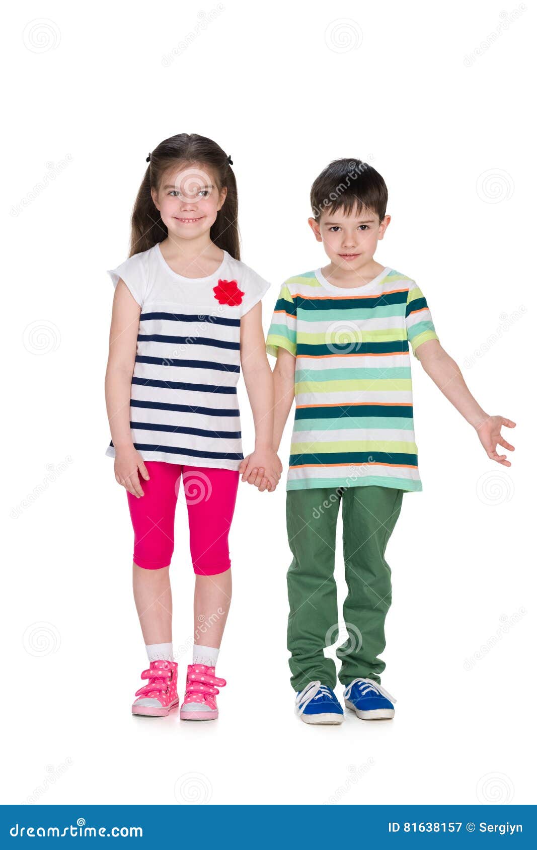 Two cute kids stock image. Image of studio, friendship - 81638157