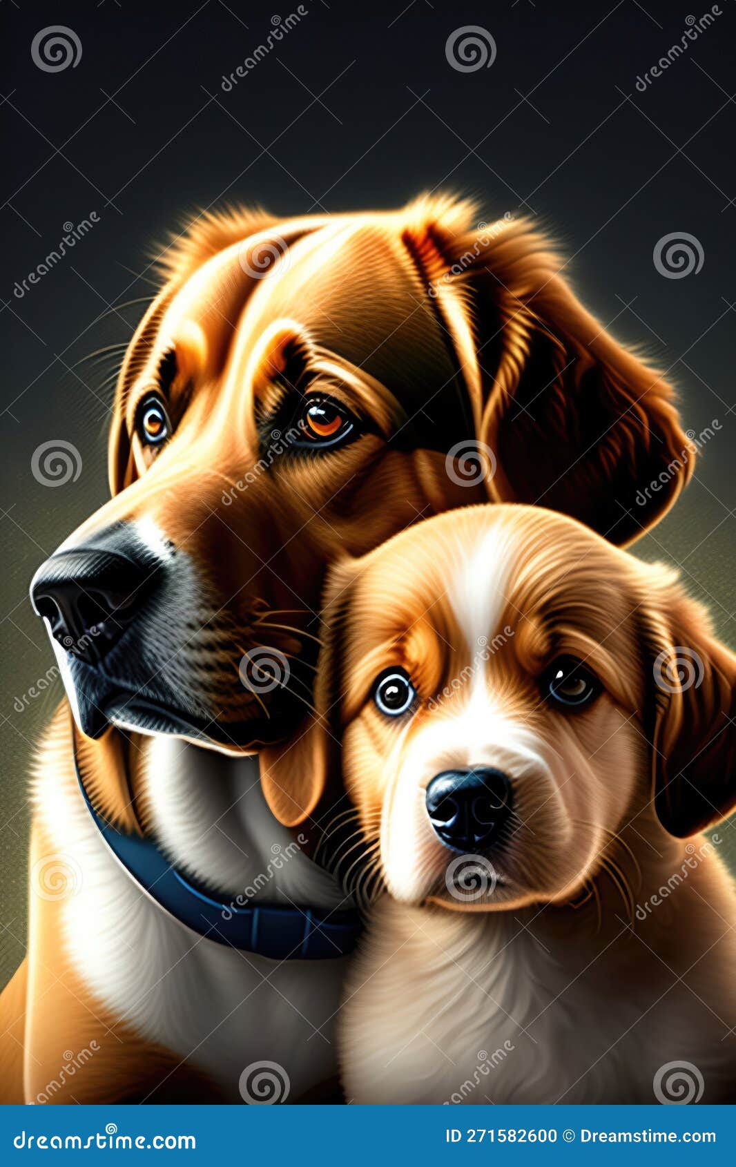 Two Cute Little Dog. Two Charming Little Canine Stock Illustration ...