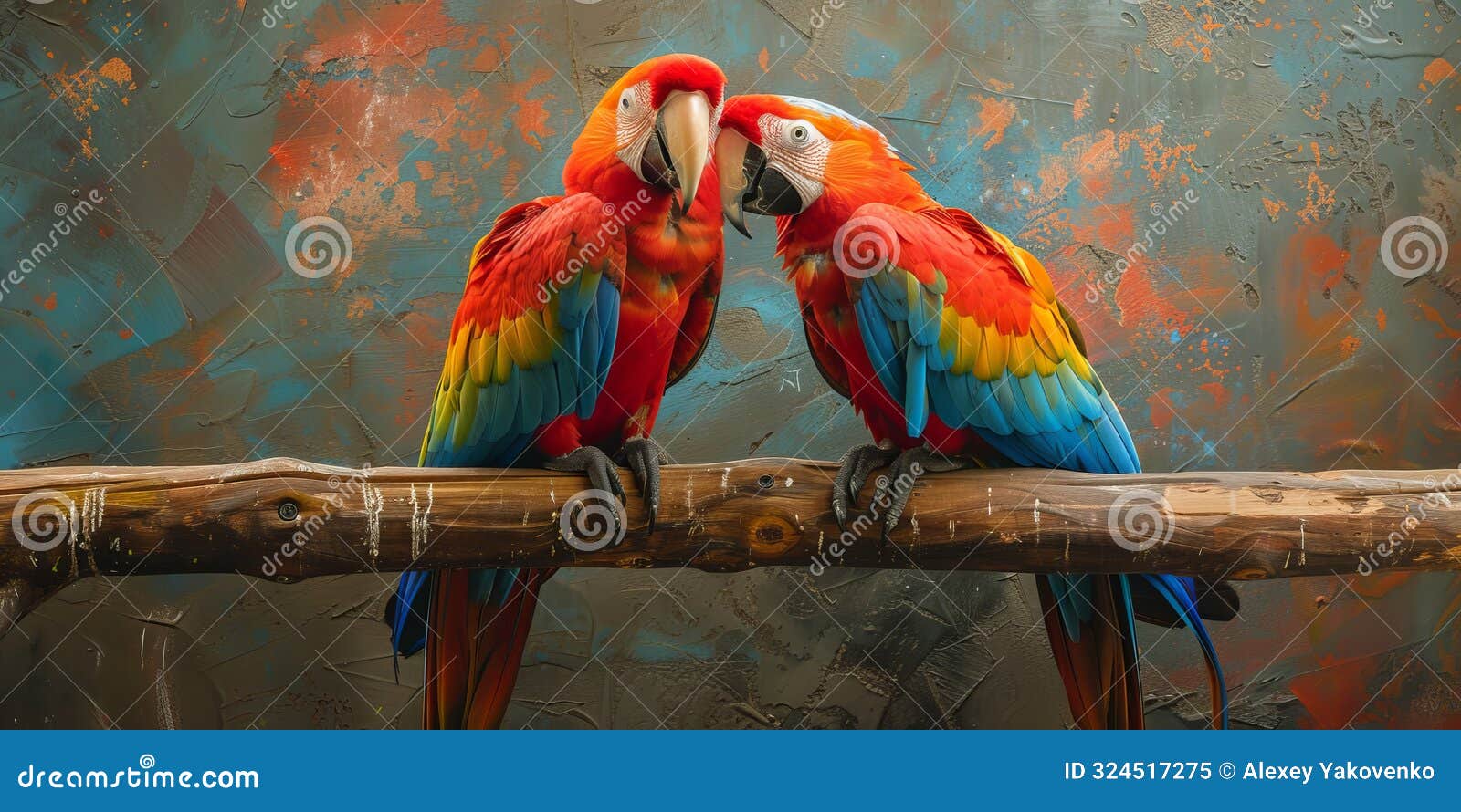 Two Cute Macaw Birds in Love Stock Image - Image of macaw, vivid: 324517275
