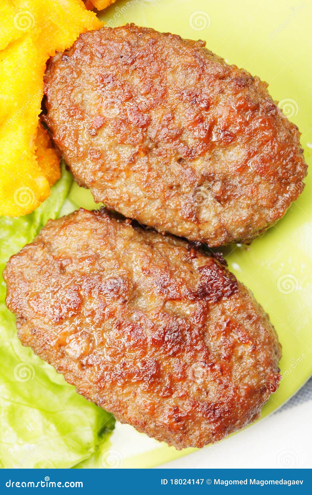 Two cutlets stock image. Image of supper, beef, cooked - 18024147