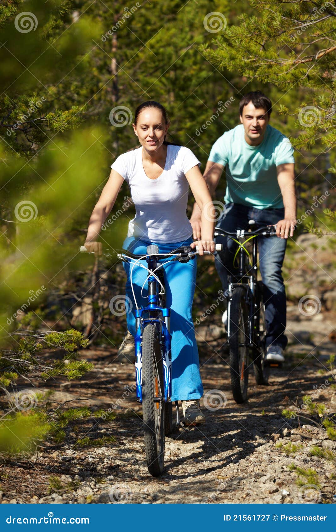 Two cyclists stock image. Image of park, casual, bicyclist - 21561727