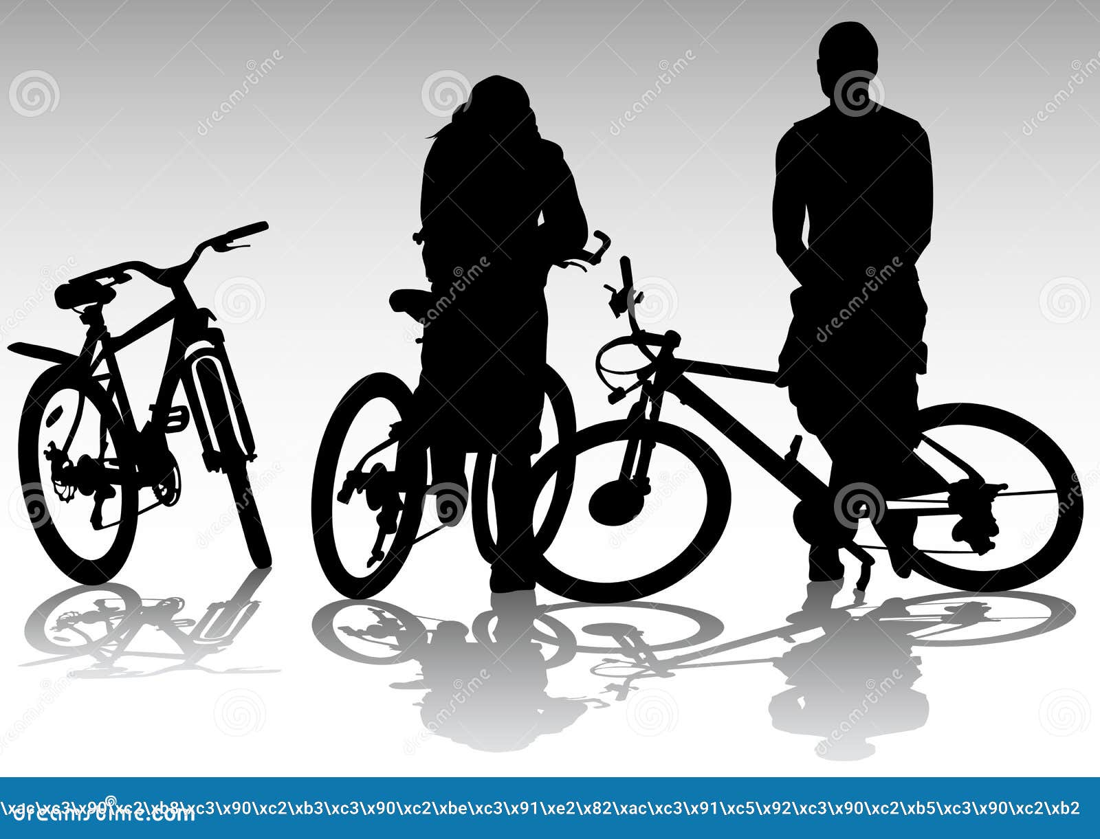 Two cyclists on rest stock vector. Illustration of cycle - 14622349