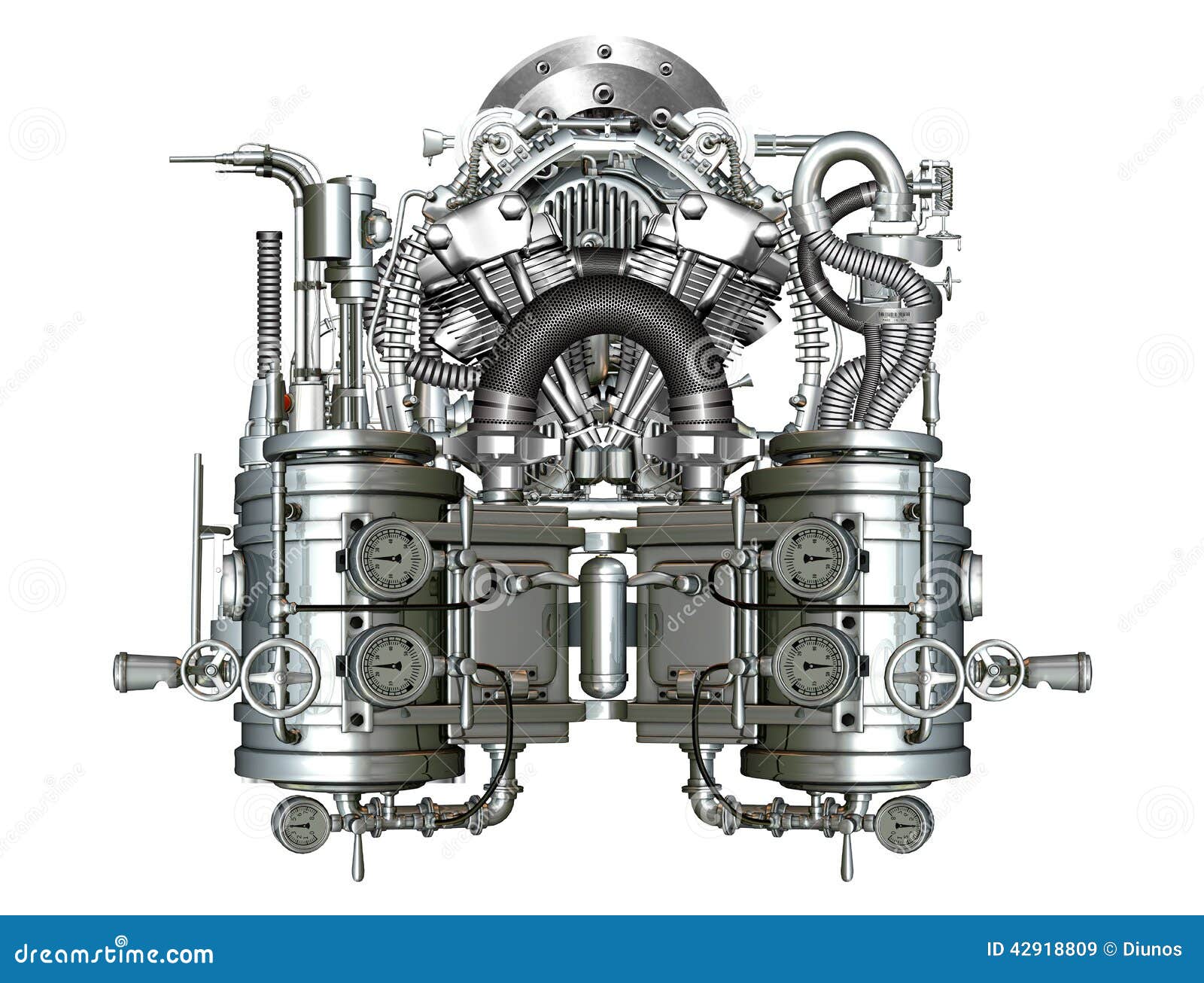 Two-cylinder Engine Royalty-Free Stock Photography | CartoonDealer.com ...