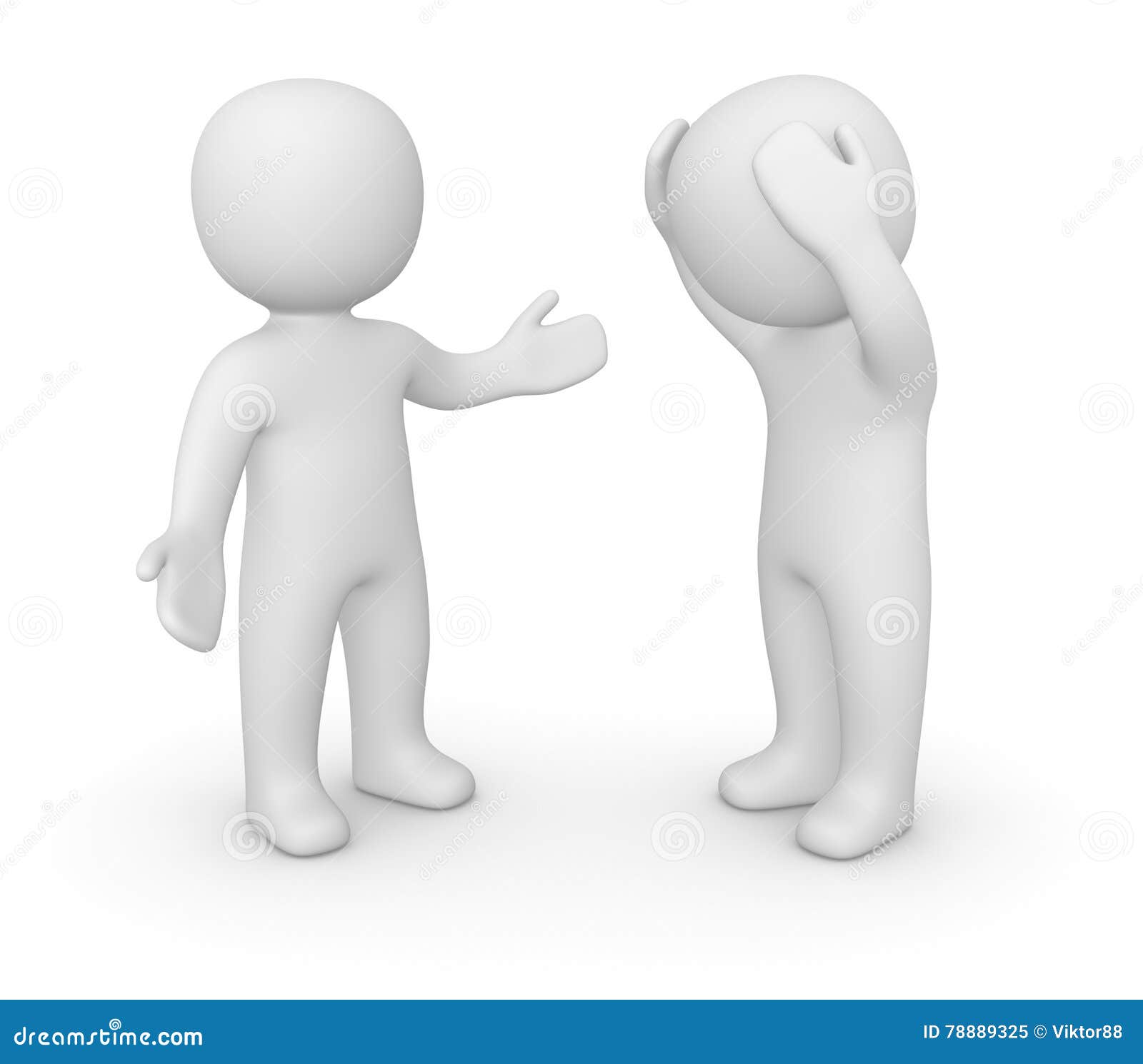 Two 3d men speaking. stock illustration. Illustration of dialogue ...