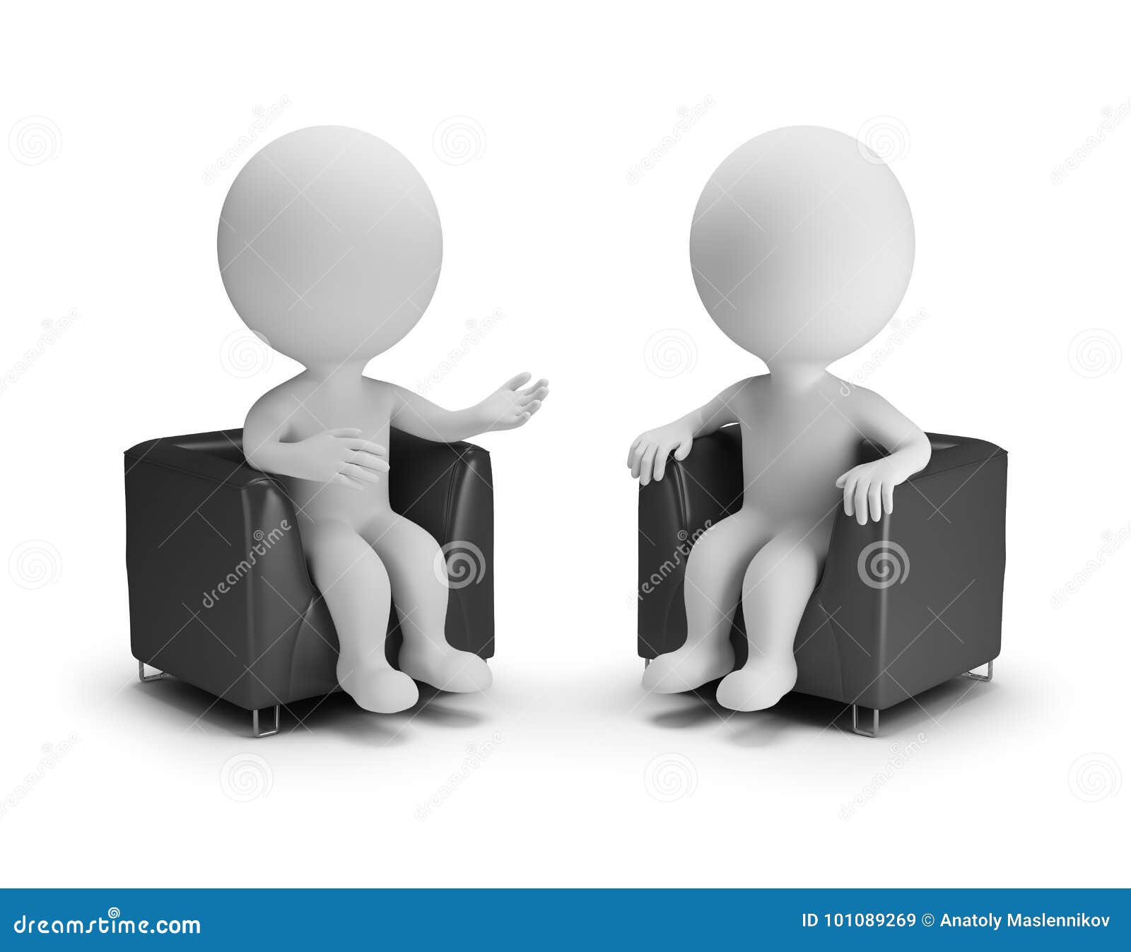 3d Small People - Conversation Stock Illustration - Illustration of ...