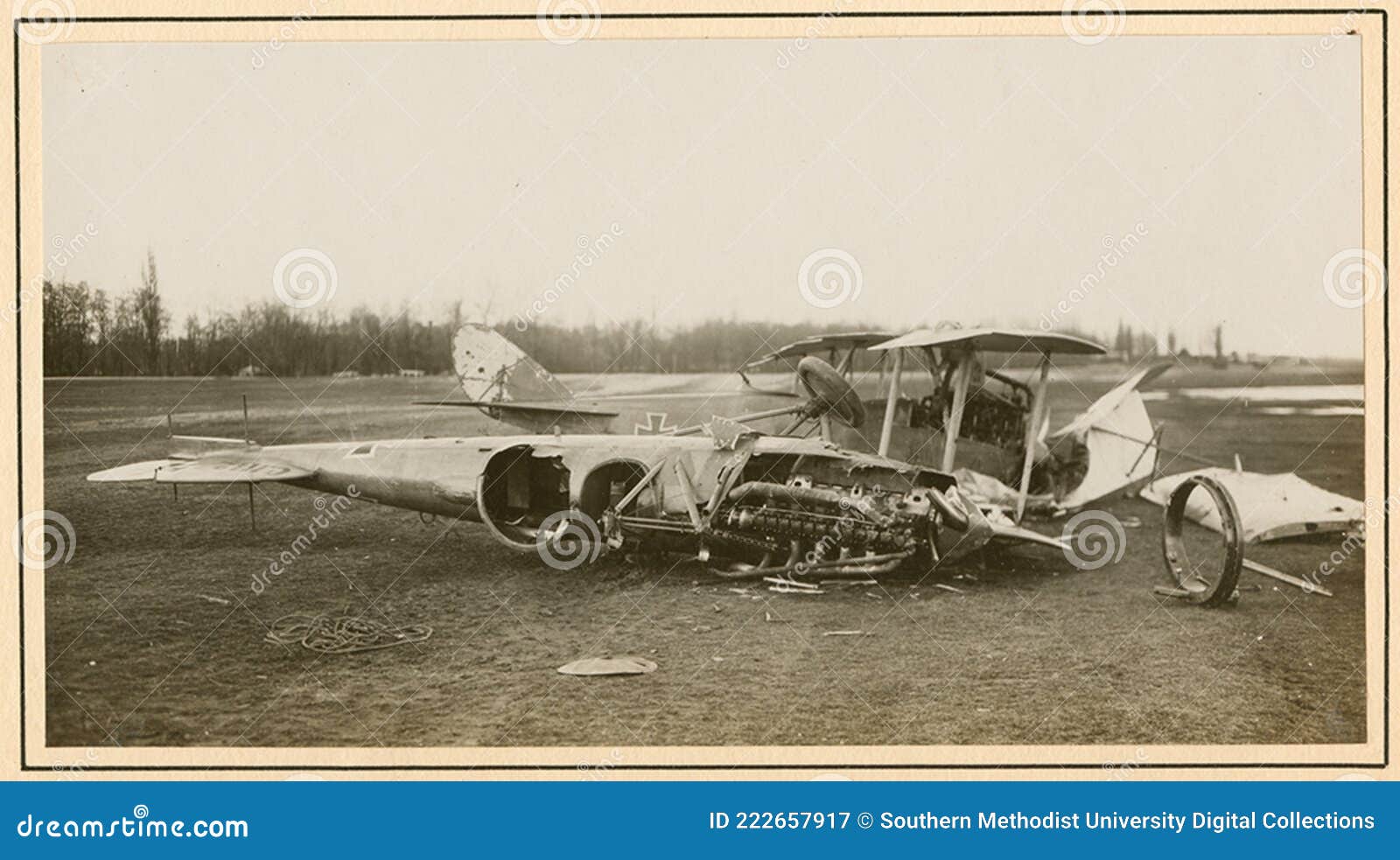 [Two Damaged German Aircraft Fuselages] Picture. Image: 222657917