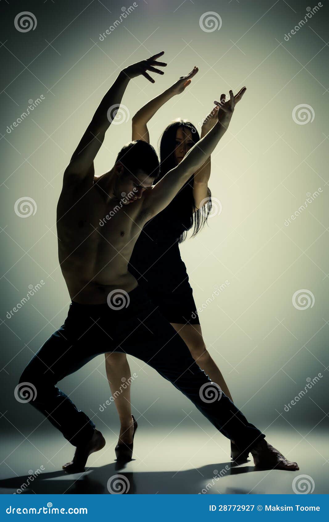Two dancers stock image. Image of grace, fashion, dance - 28772927