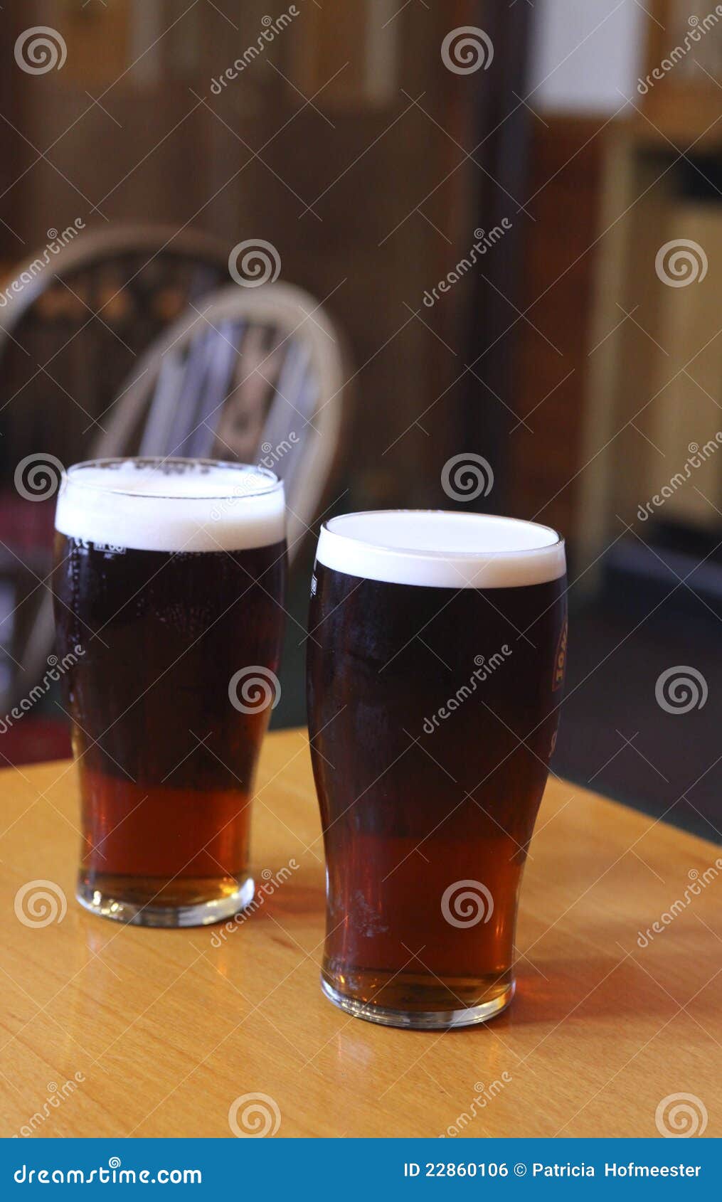Two dark ales stock photo. Image of bier, beverage, irish - 22860106