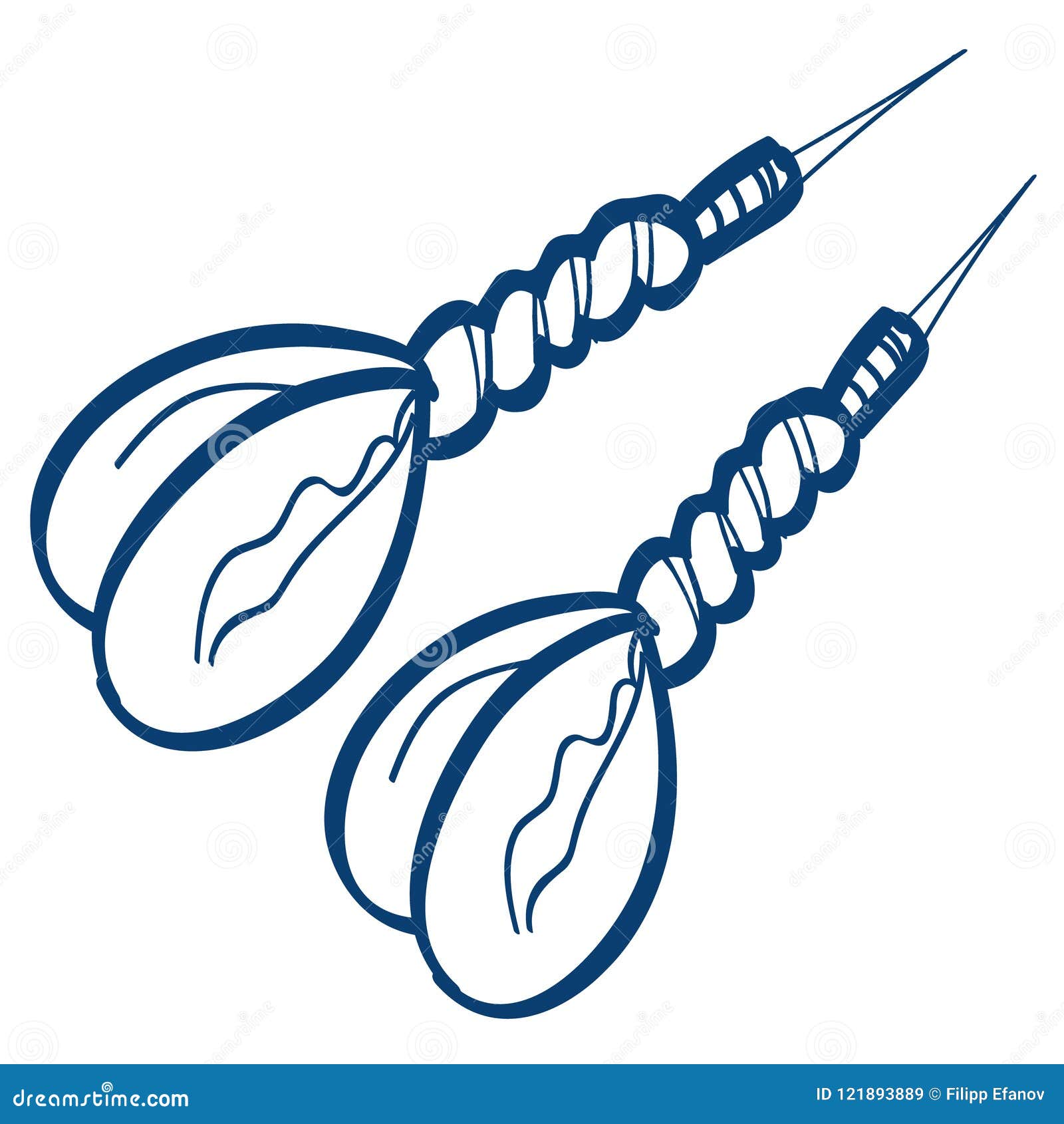 Two darts dart icon. stock illustration. Illustration of entertainment ...