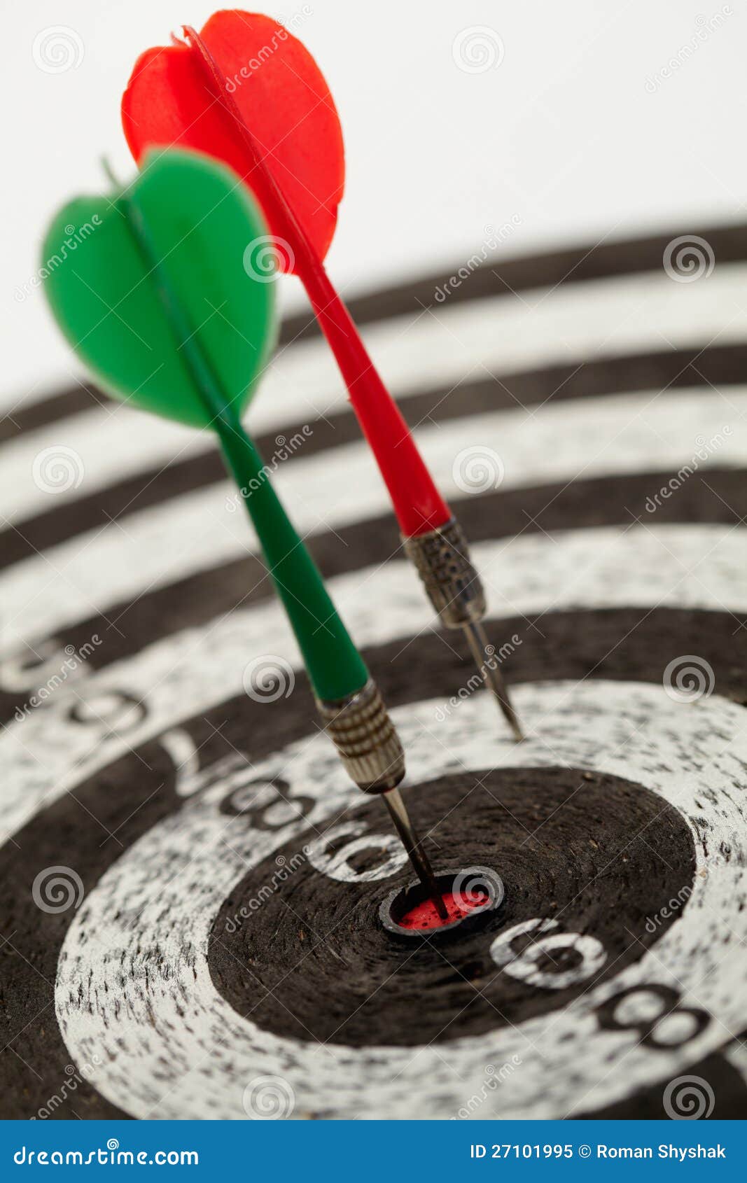 Two darts on a dartboard stock image. Image of center - 27101995