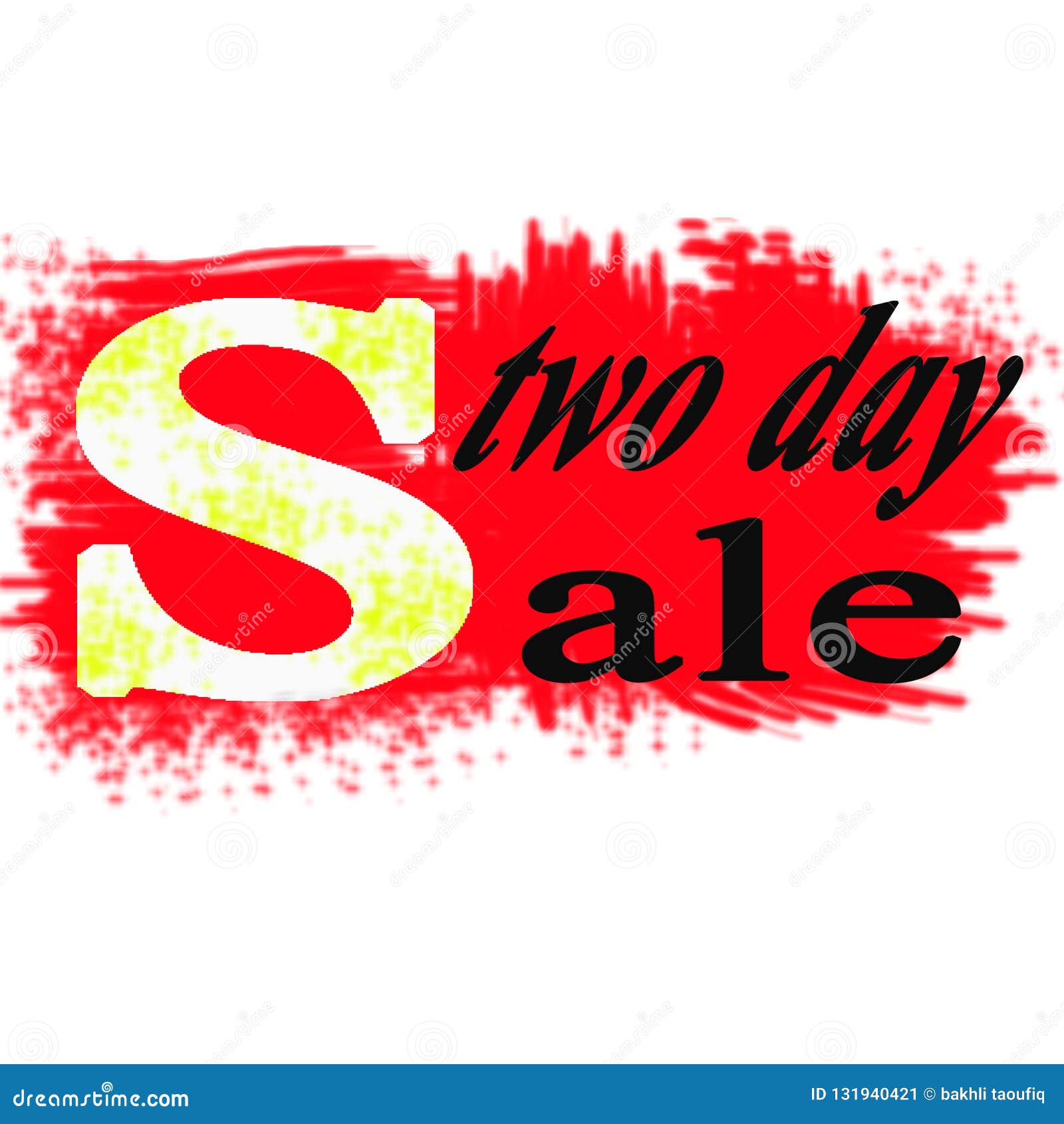 Two day sale !!! stock illustration. Illustration of colour - 131940421