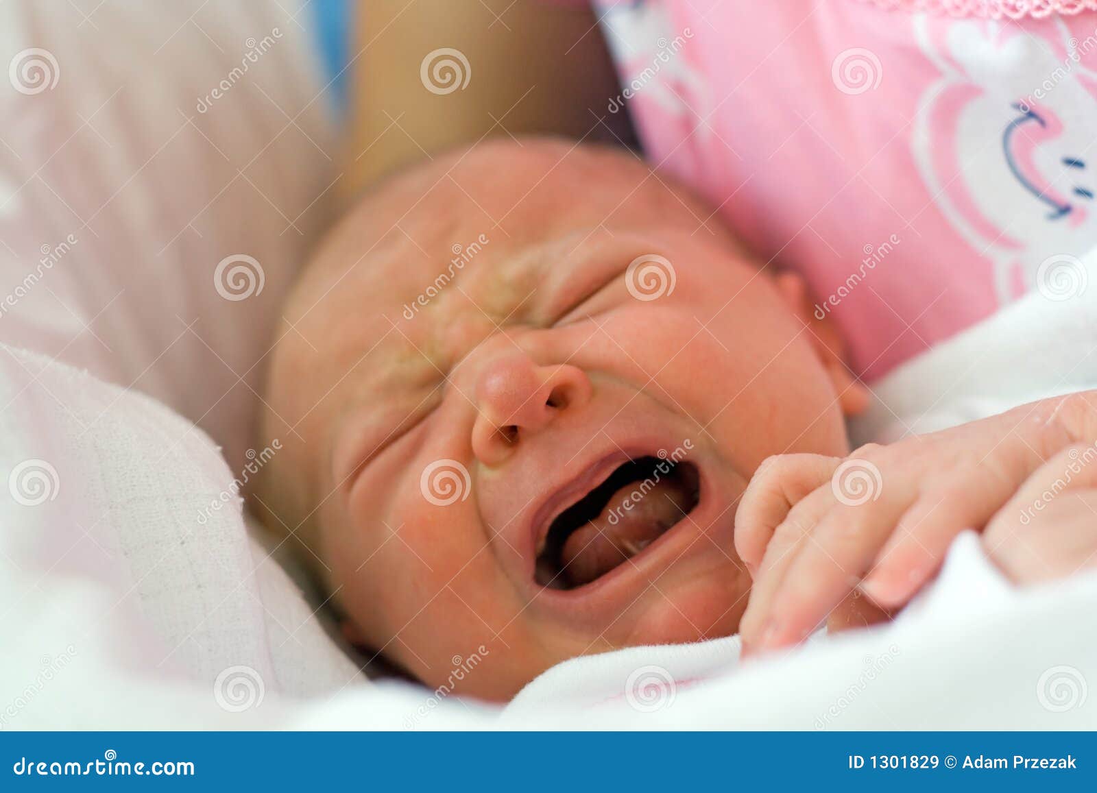 Two days old infant. stock image. Image of scream, adorable - 1301829