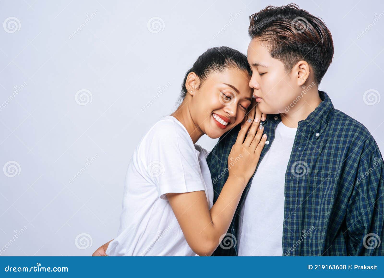 Two Dear Women Stood and Held Another Shoulder Stock Photo - Image of ...
