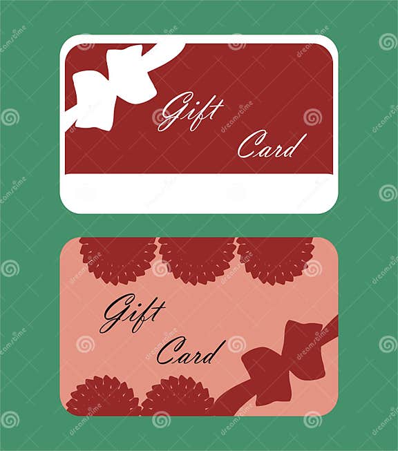 Two decorated gift cards stock vector. Illustration of impact - 48385385