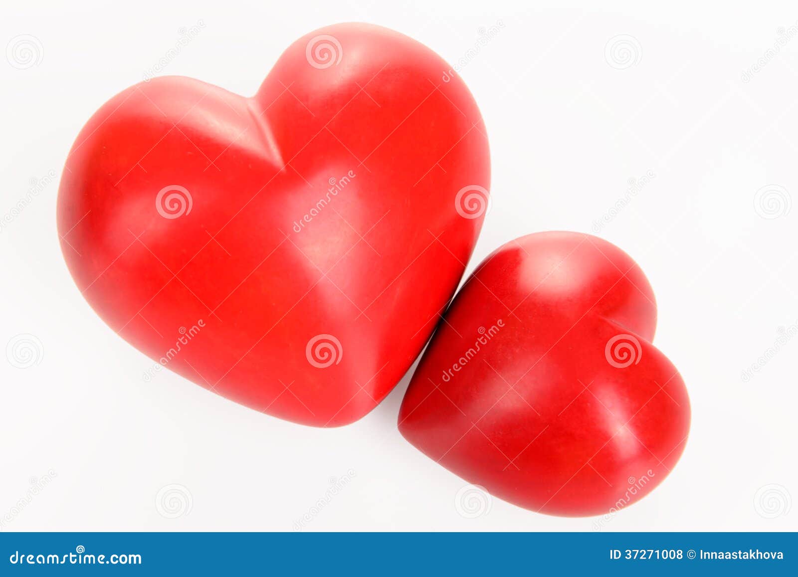 Two decorative red heart stock photo. Image of february - 37271008
