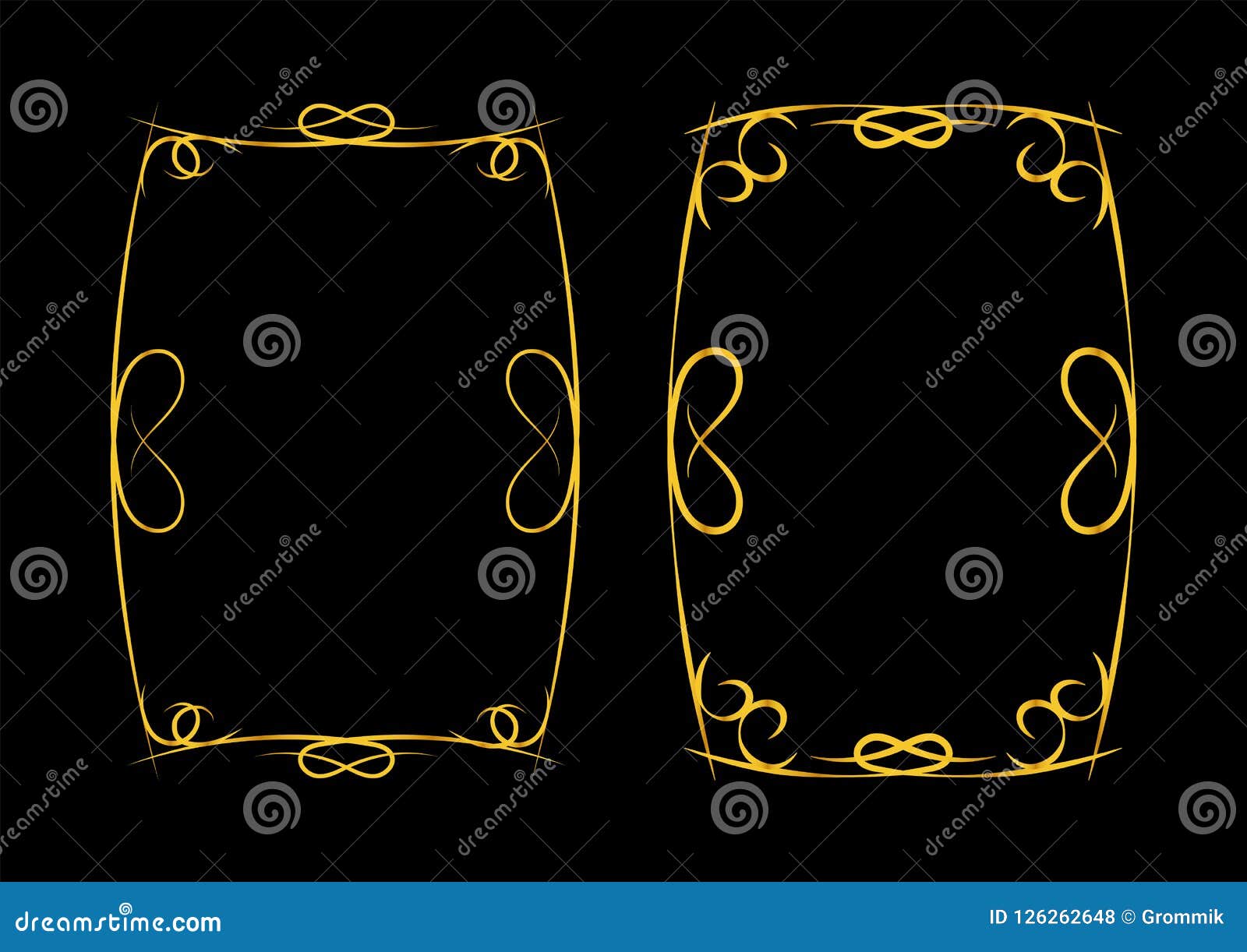 Two Decorative Twisted Frames for Decoration and Photos Stock ...
