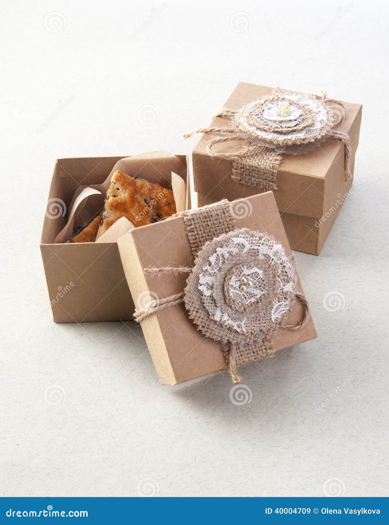 Two Decorative Vintage Boxes with Cookies Stock Image - Image of brown ...