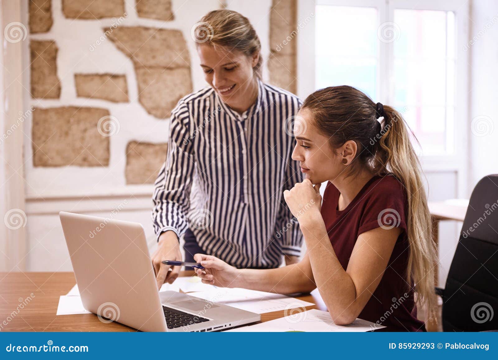 Two Dedicated Business Women in Conference Stock Image - Image of smart ...