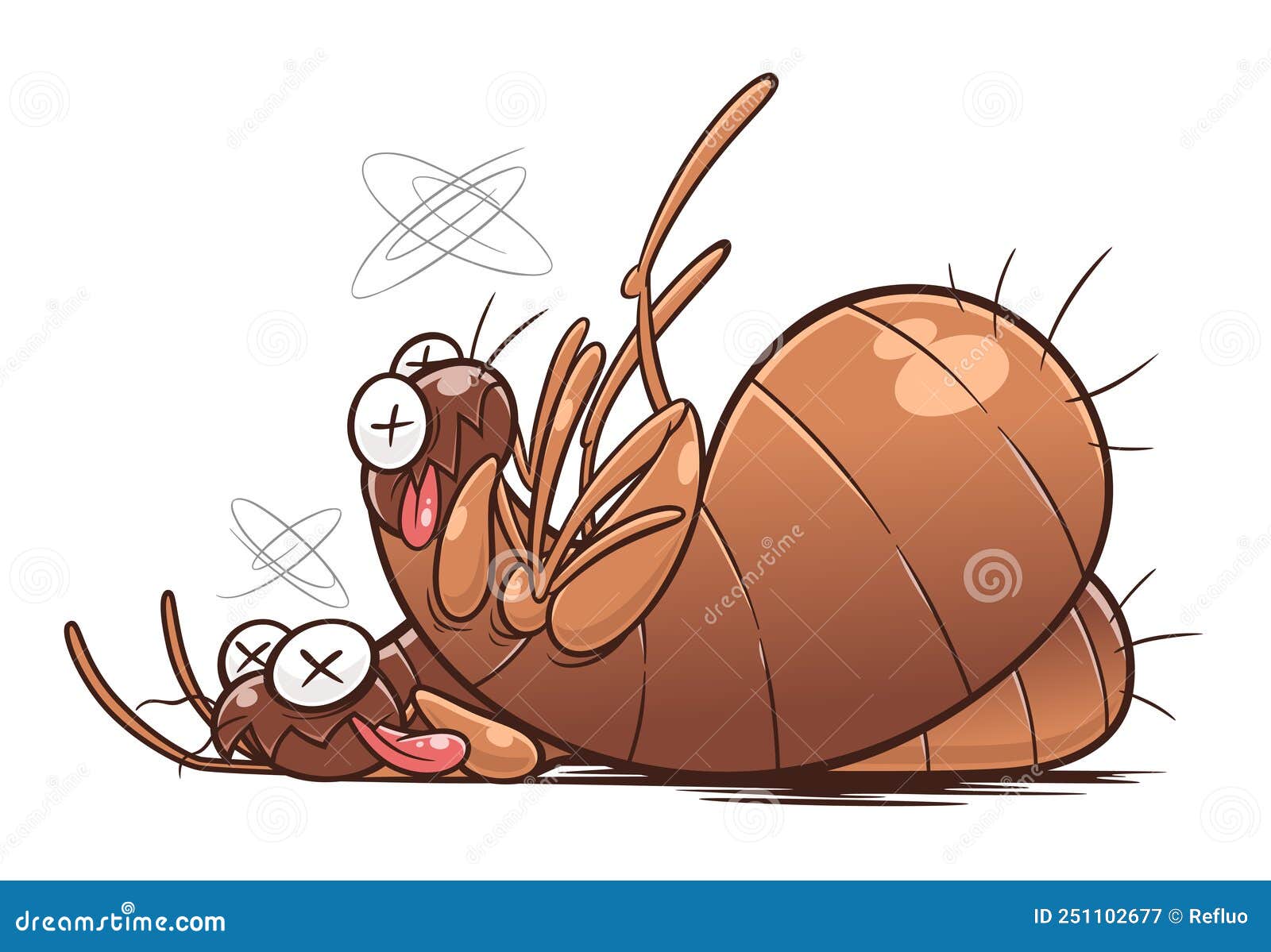 Defeated Fleas Vector Illustration Stock Vector - Illustration of ...