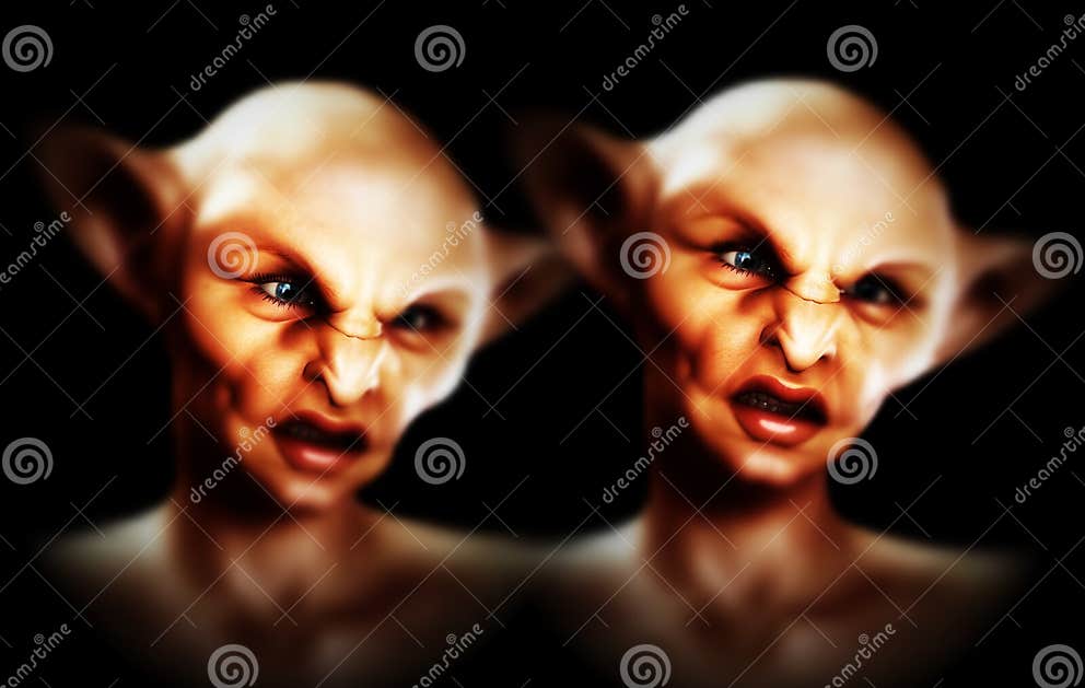 Two Demons stock illustration. Illustration of creepy - 3219023