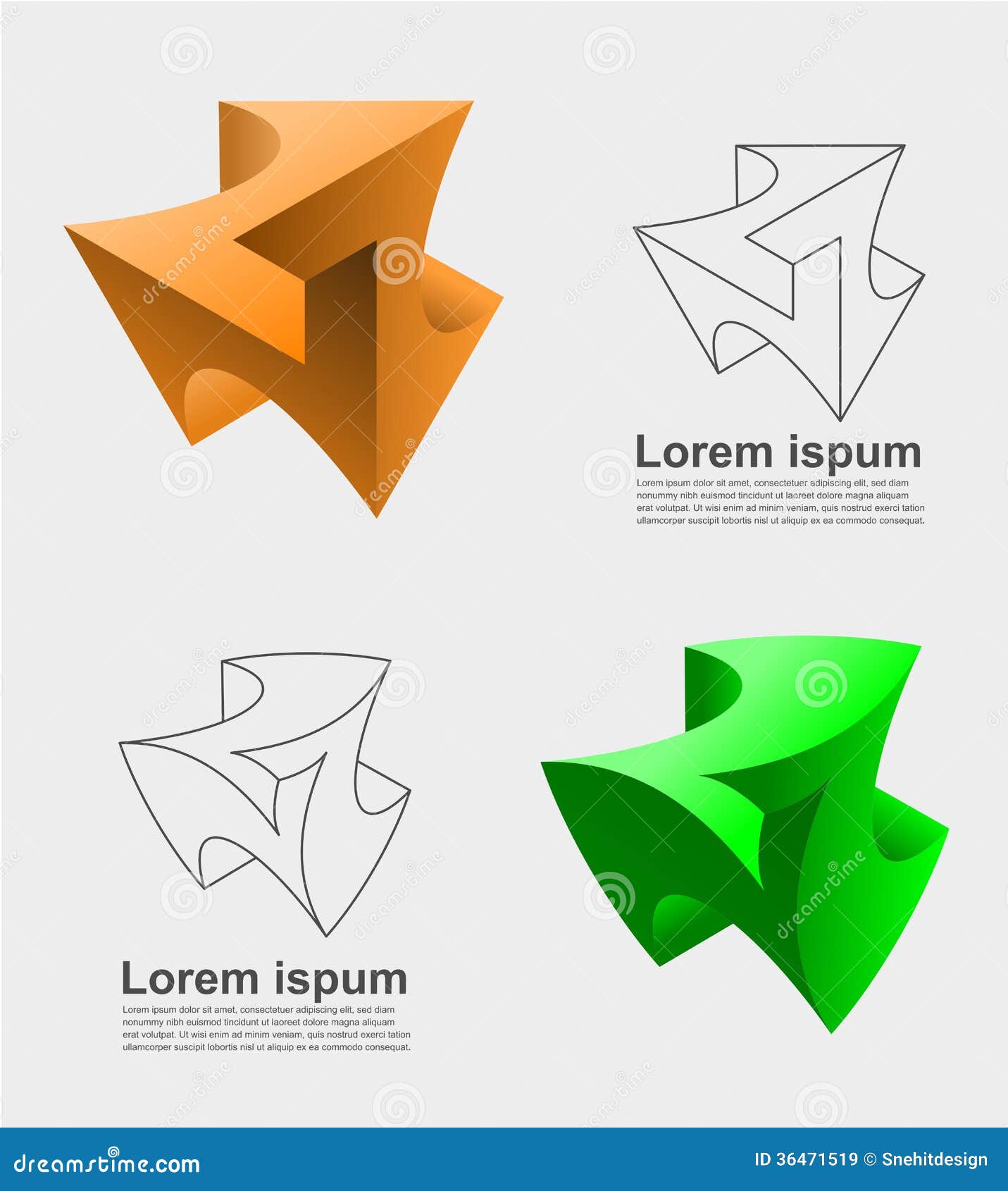 Two design elements stock vector. Illustration of arrows - 36471519