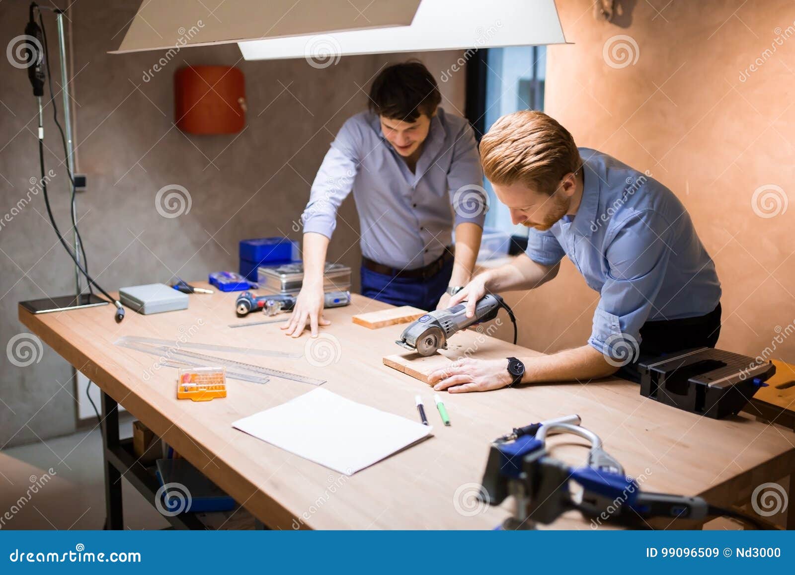 Two Designers Working Together Stock Image - Image of partners ...