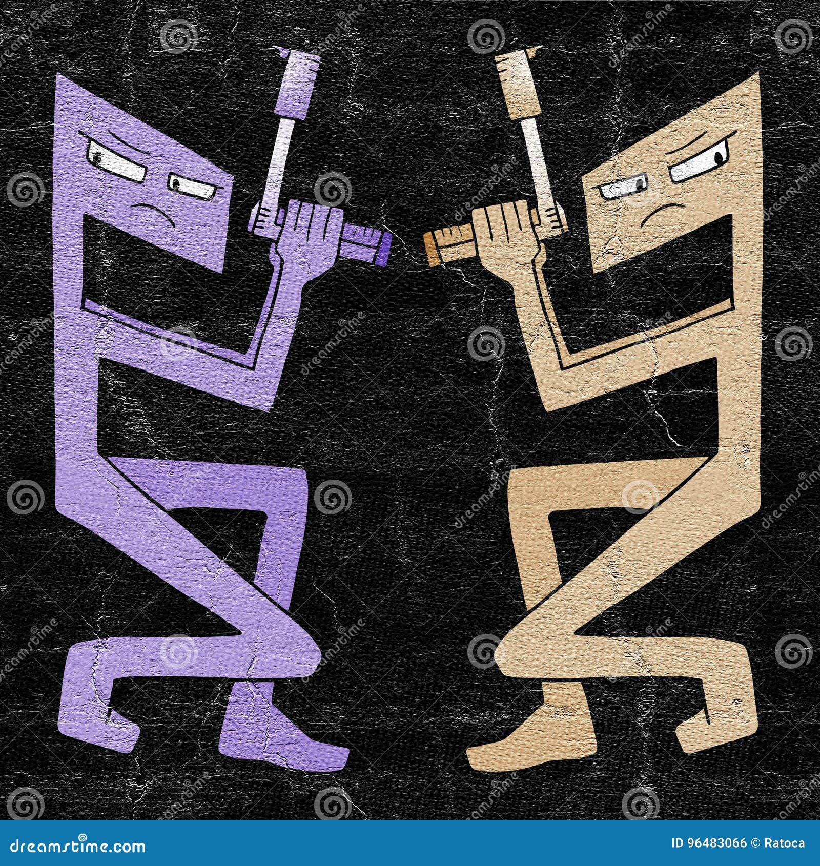 Two detectives stock illustration. Illustration of secret - 96483066