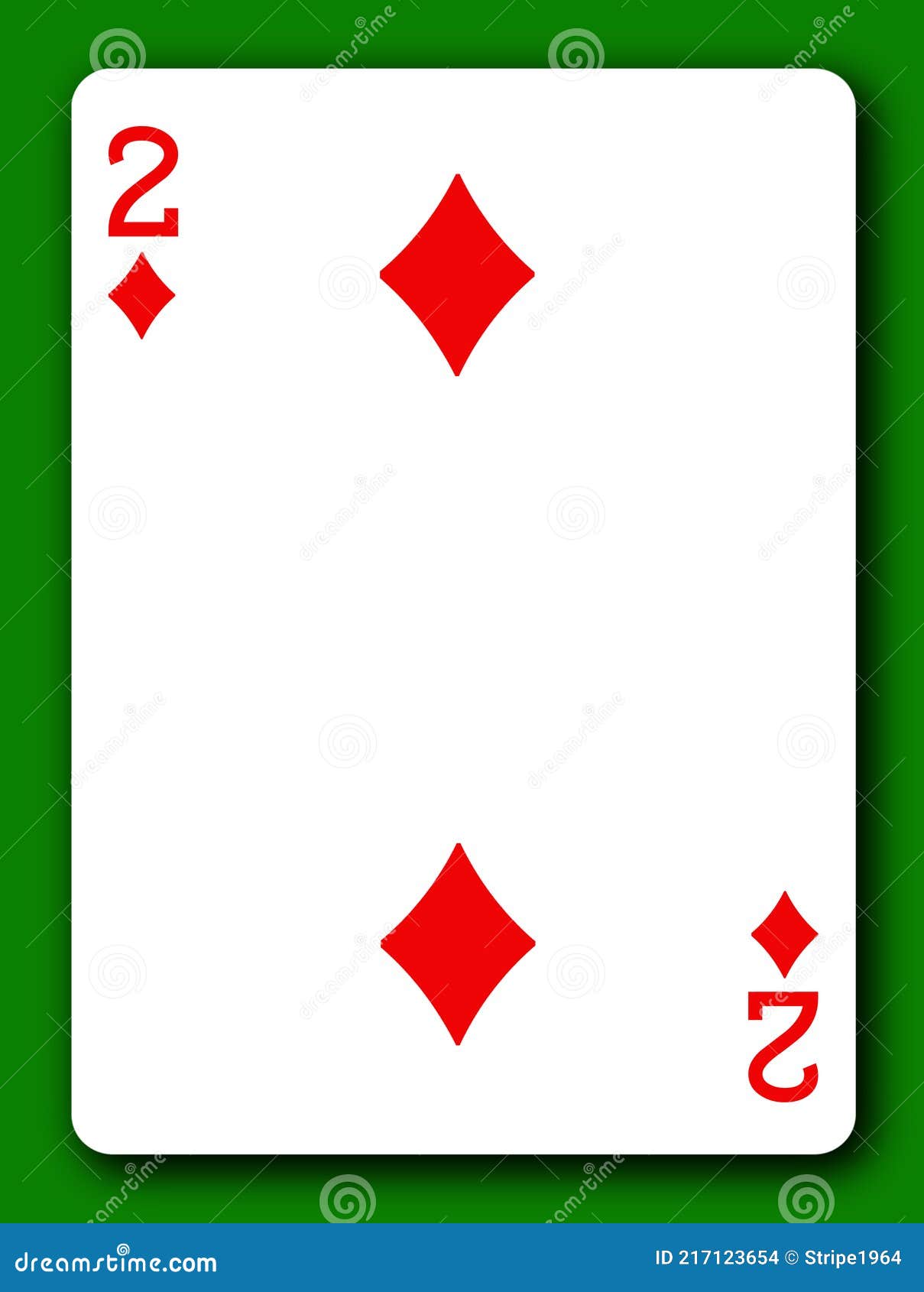 2 Two Deuce of Diamonds Playing Card with Clipping Path To Remove ...