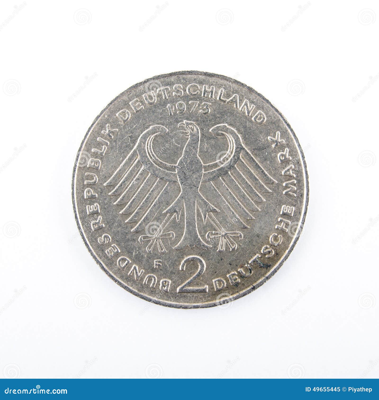 Two Deutschmark stock image. Image of closeup, isolated - 49655445