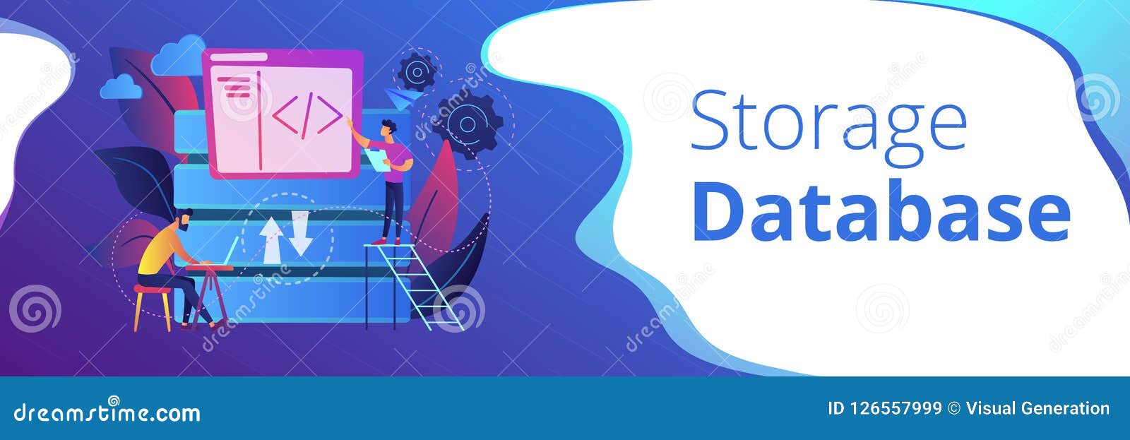 Big Data Developer Header Banner. Stock Vector - Illustration of ...