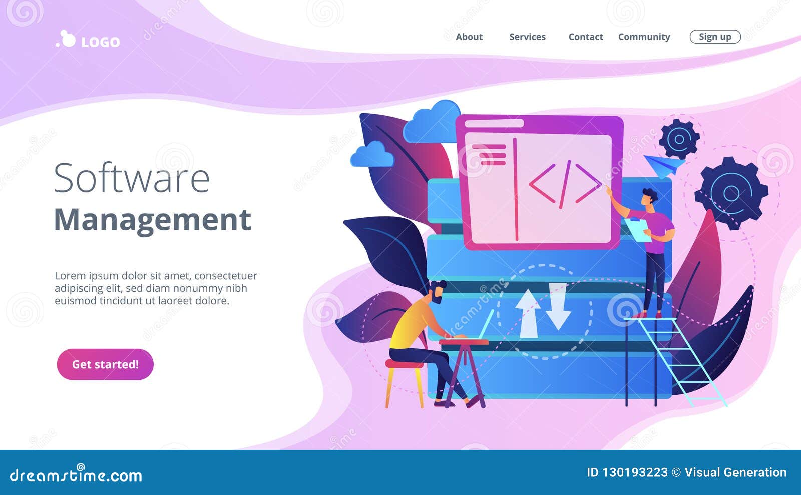 Big Data Developer Concept Vector Illustration. Stock Vector ...