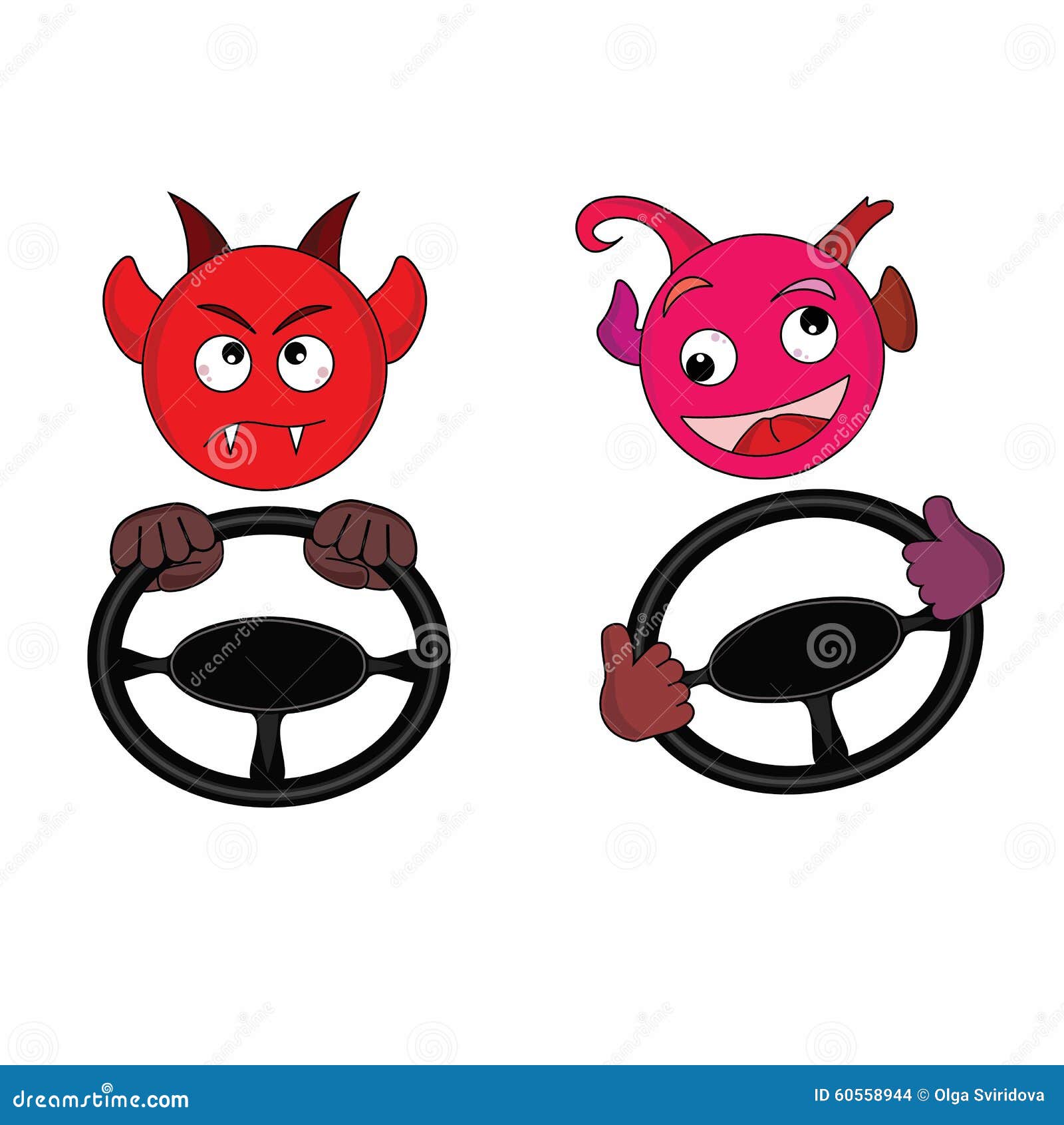 Two devil driver stock vector. Illustration of fangs - 60558944