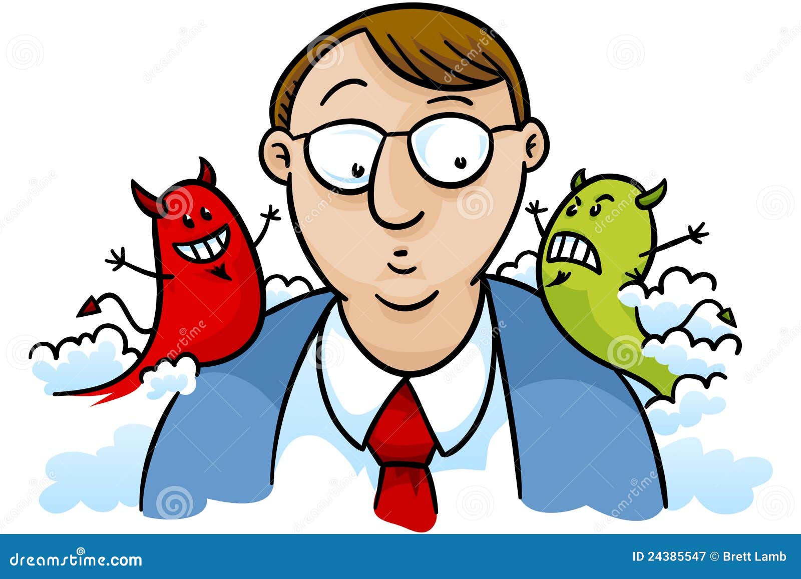 Two Devils stock illustration. Illustration of humor - 24385547