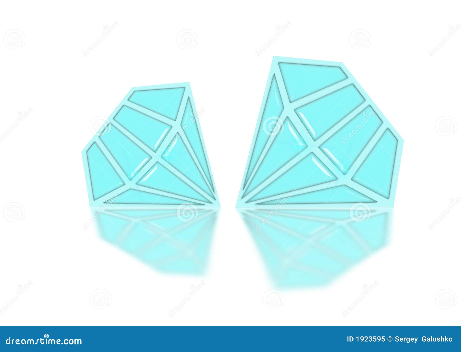 Two diamond stock illustration. Illustration of eternity - 1923595