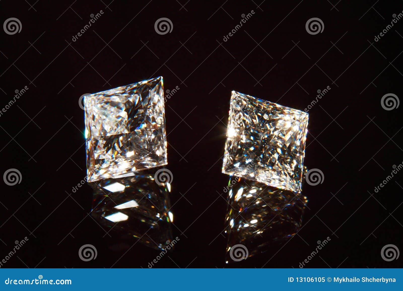Two diamonds. stock image. Image of copy, crystal, close - 13106105
