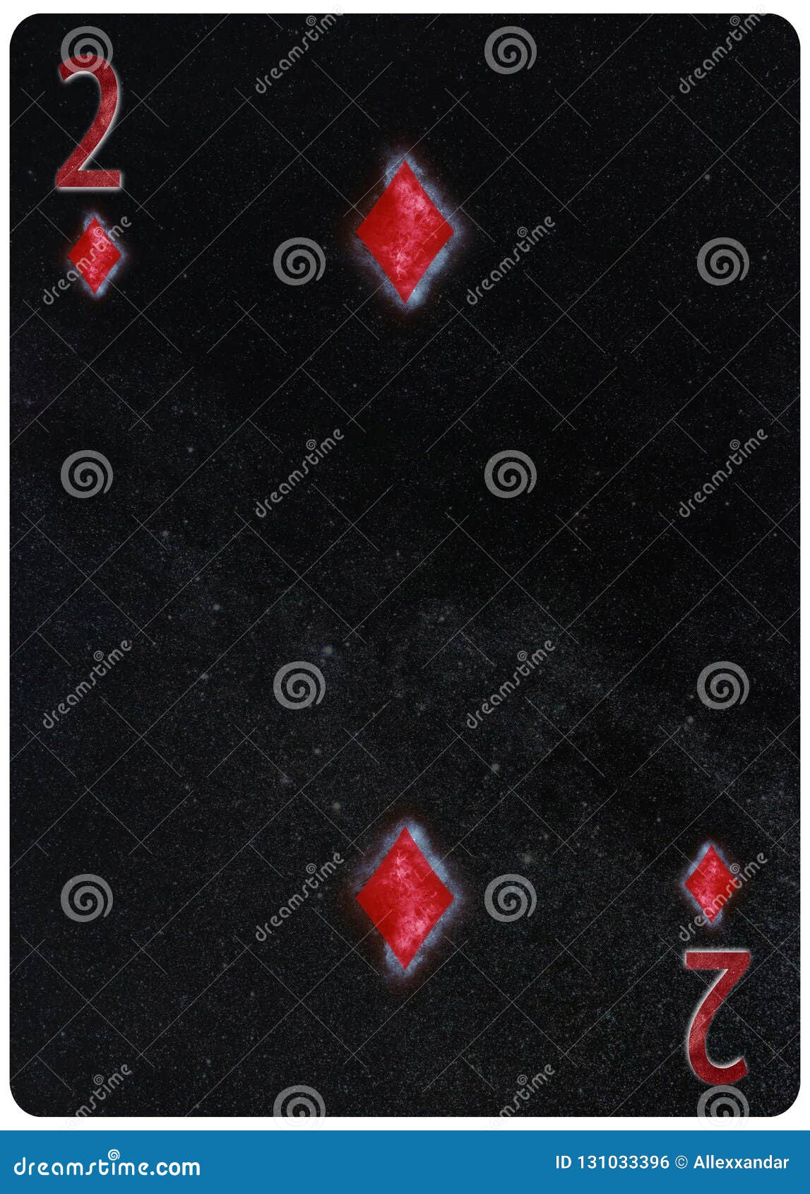 Two of Diamonds Playing Card Abstract Background Stock Illustration ...