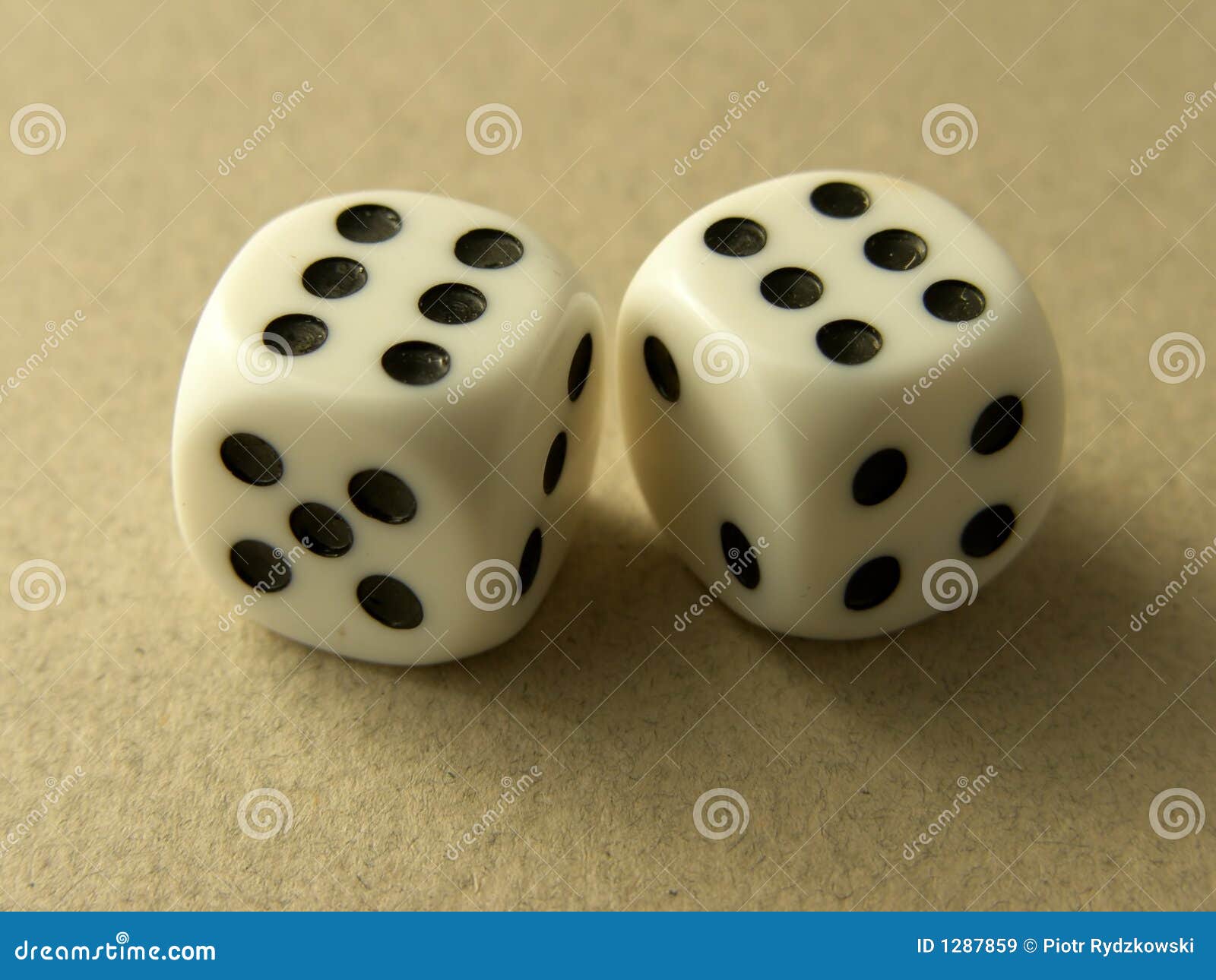 Two dice stock image. Image of poker, fall, five, casino - 1287859