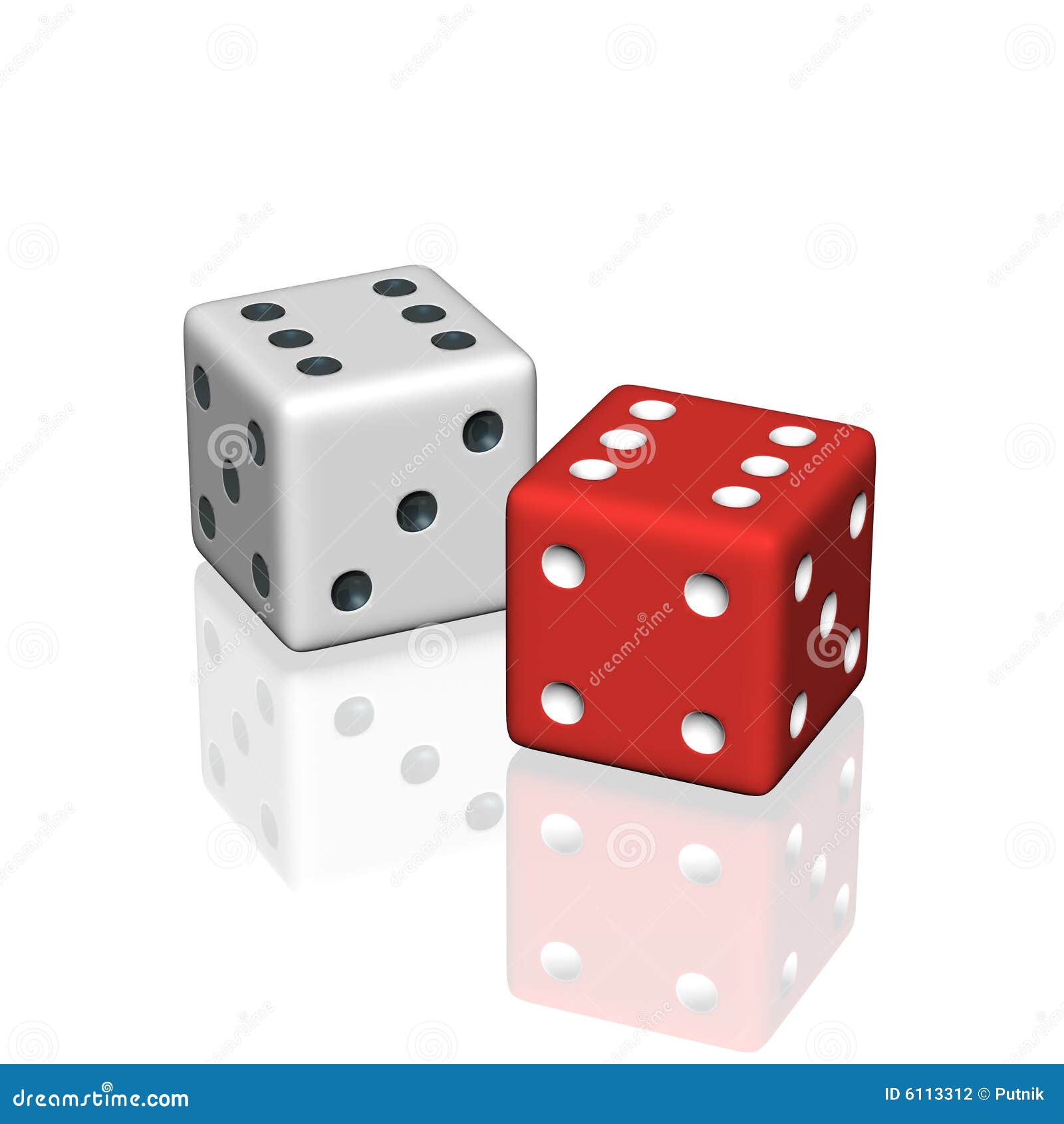 Two dice stock illustration. Illustration of dice, luck - 6113312