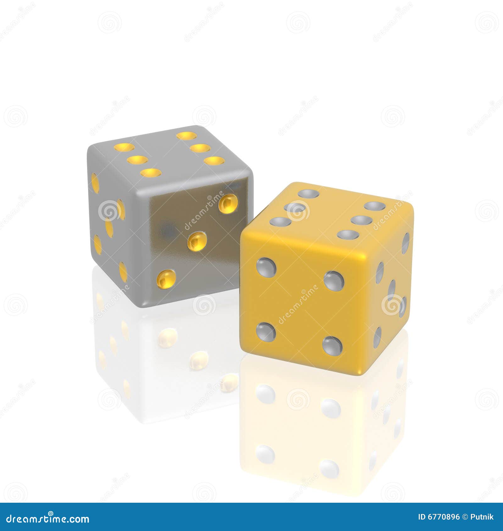 Two dice stock illustration. Illustration of poker, group - 6770896