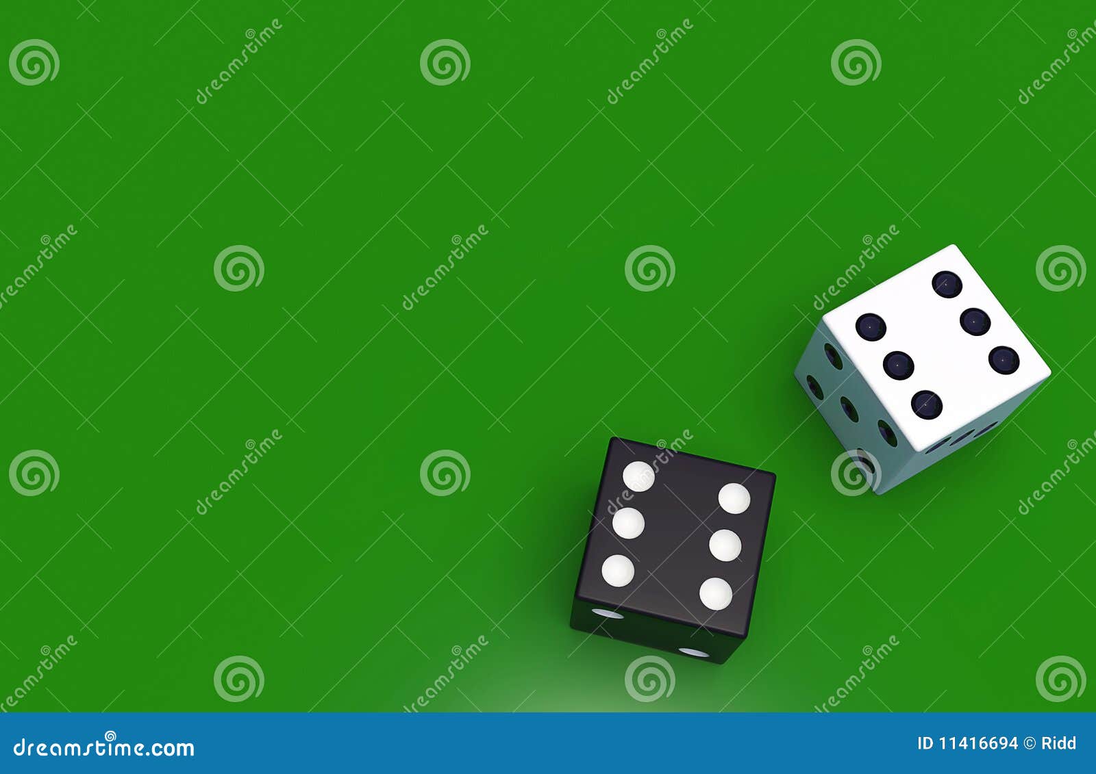 Two dice on a table stock illustration. Illustration of fortune - 11416694