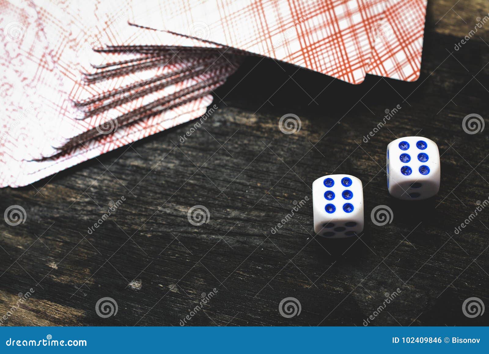 Two dice on the table stock photo. Image of space, luck - 102409846