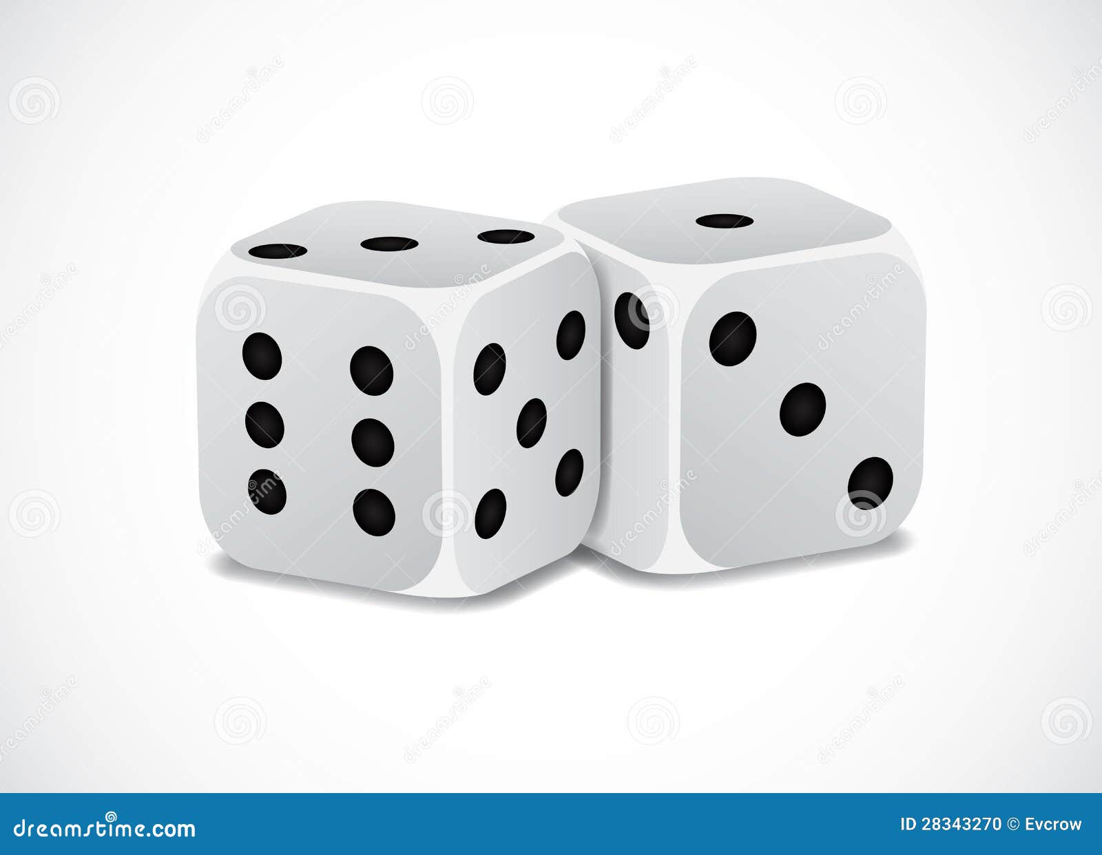 Two dices stock vector. Illustration of wealth, fortune - 28343270