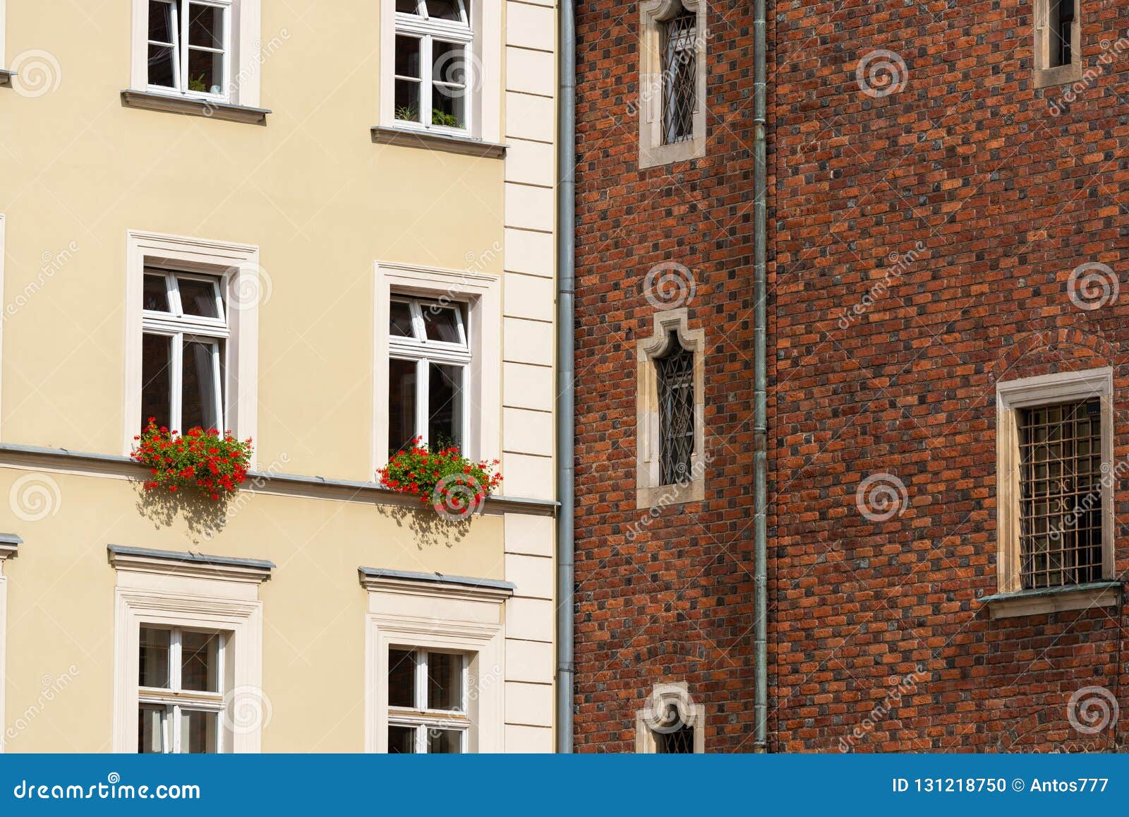 Two different buildings stock photo. Image of design - 131218750