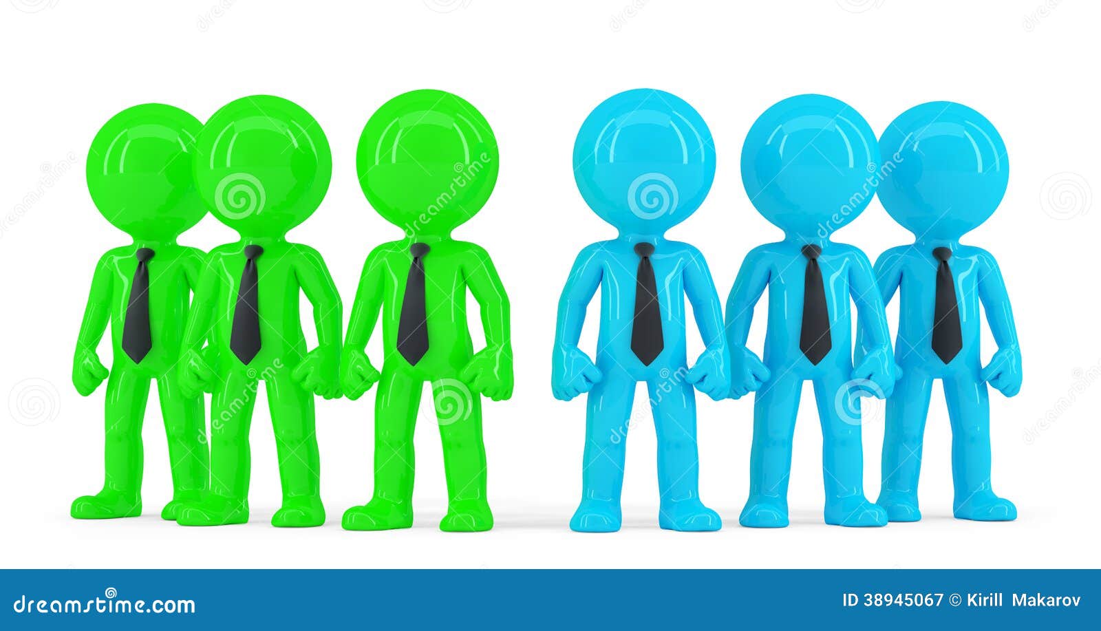 Two Different Business Teams. Business Concept Stock Illustration ...