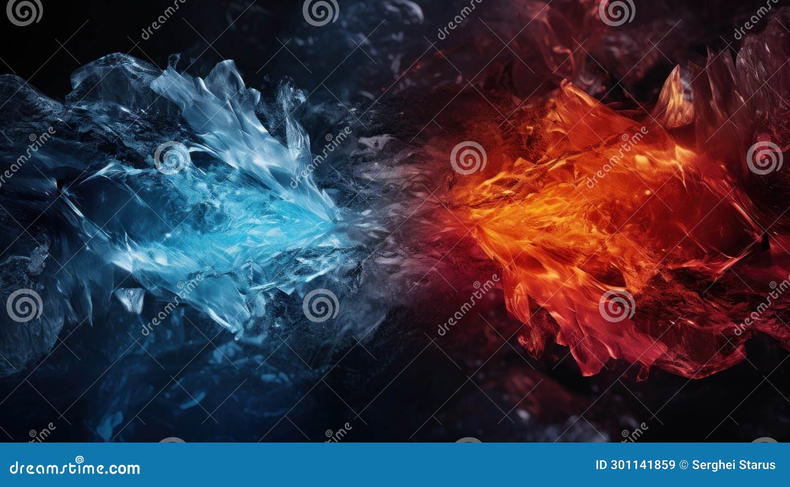 Two Different Colored Flames are Shown in this Image, AI Stock Image ...